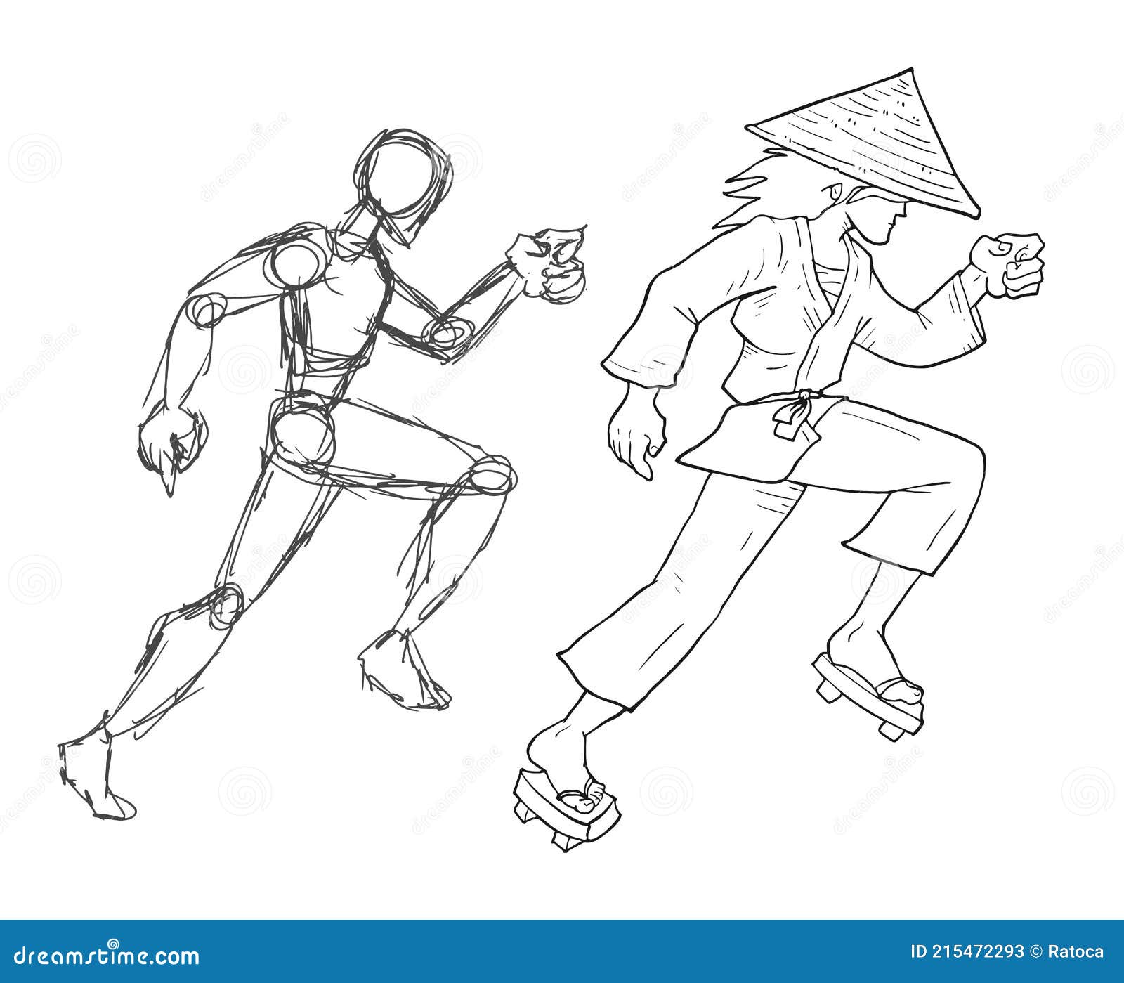 Warrior Running Illustration Stock Vector - Illustration of warrior ...