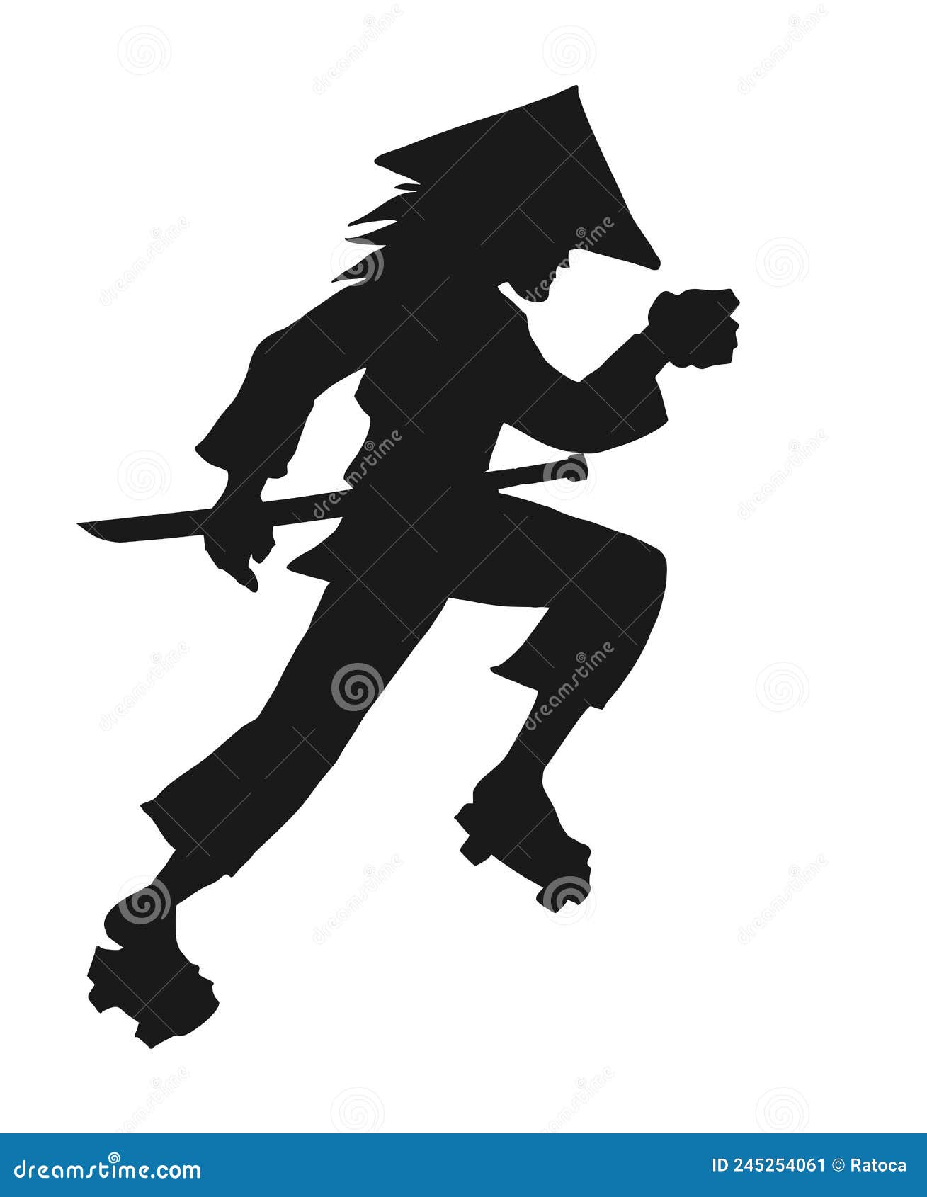 Warrior Running Illustration Stock Vector - Illustration of ancient ...