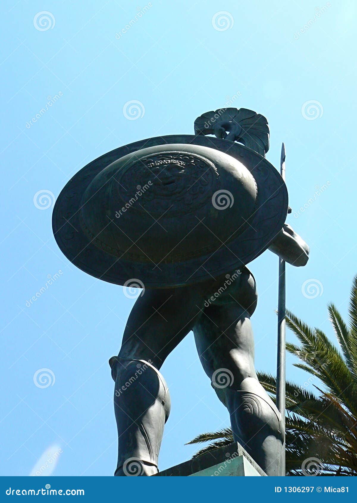 Warrior with shield stock image. Image of spear, mitology - 1306297