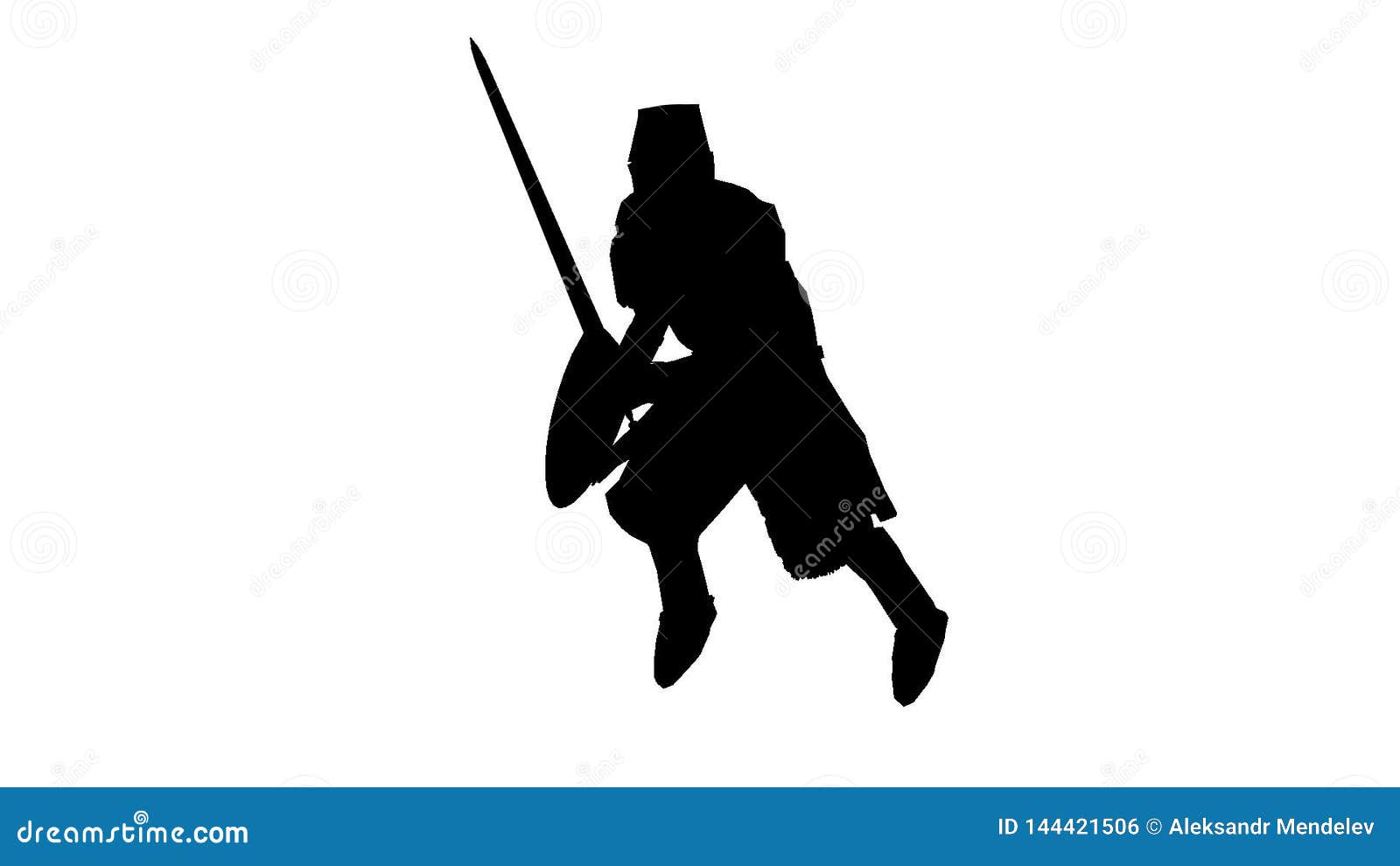 Warrior Silhouette. Alpha Channel. Alpha Matte. FullHD. Stock Footage ...