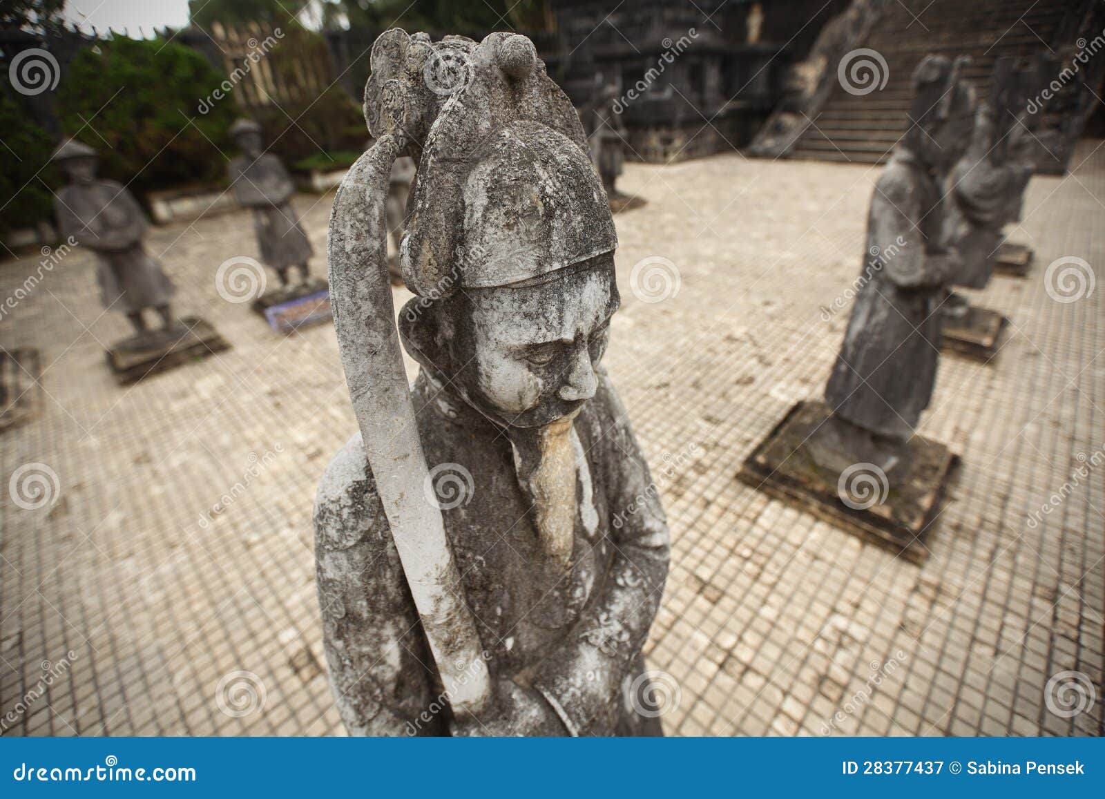 Warrior Statue Guarding Temple in Vietnam Stock Image - Image of ...
