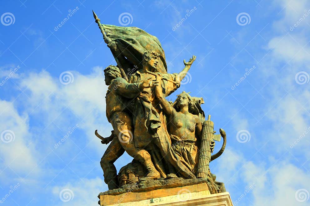 Warrior statue in Rome stock photo. Image of fighting - 12995292
