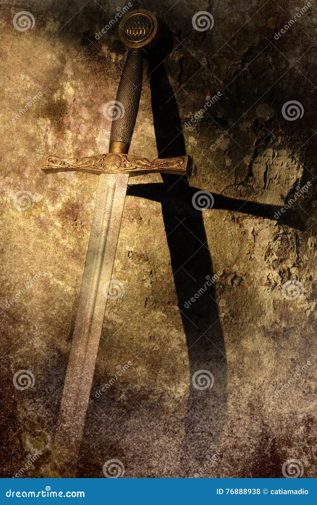 Warrior sword with shadow stock photo. Image of magical - 76888938