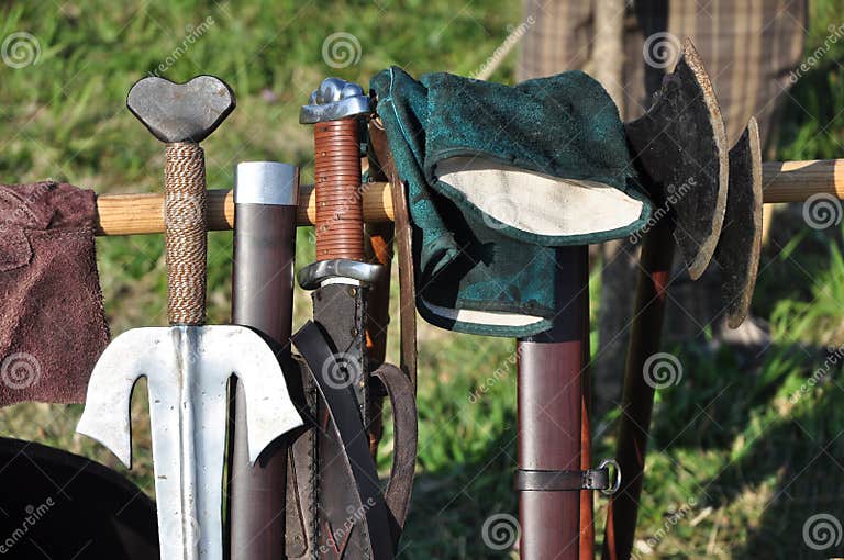 Warrior weapons stock photo. Image of metal, military - 20633878
