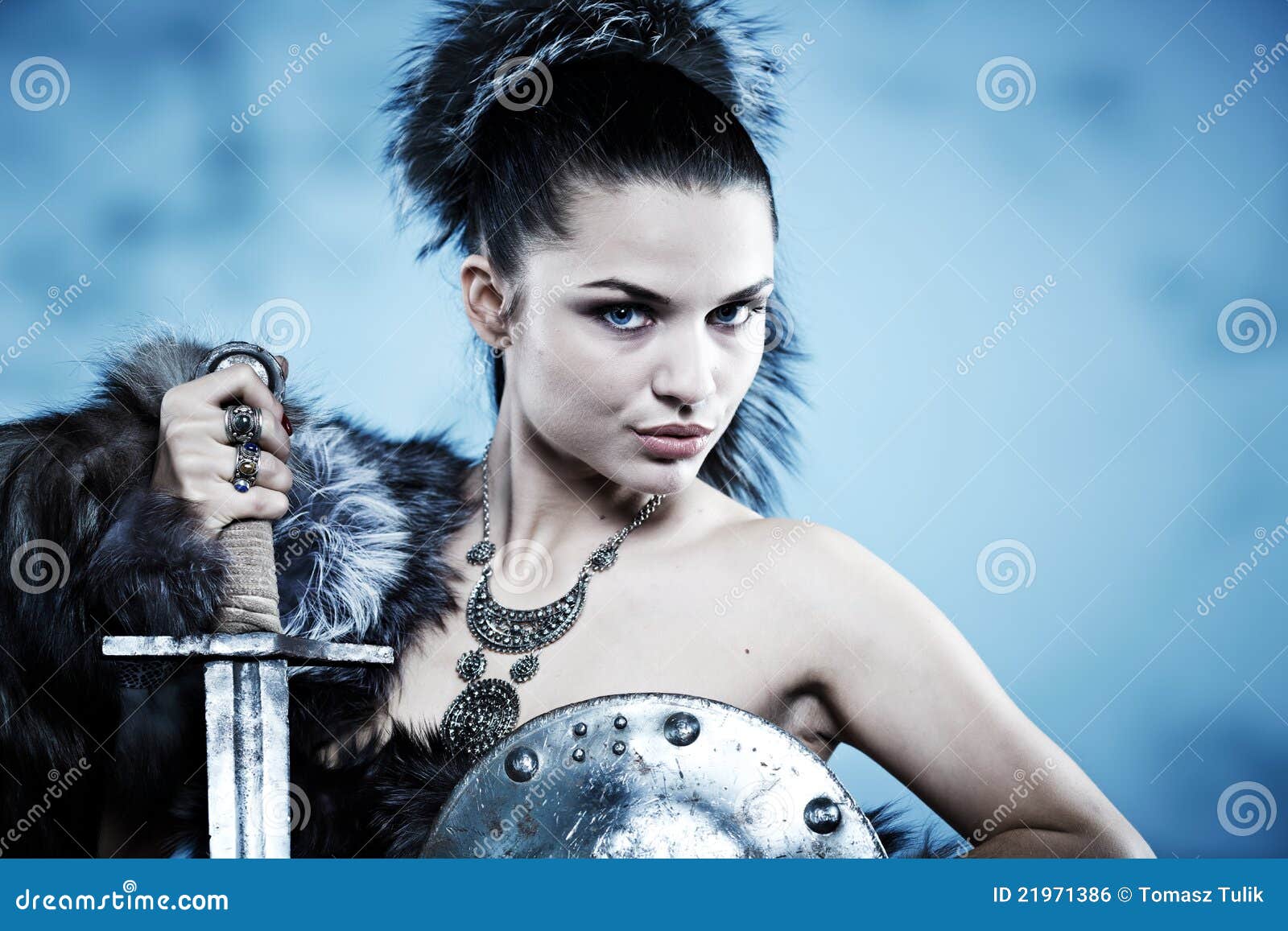 Warrior woman. stock photo. Image of fashioned, people - 21971386