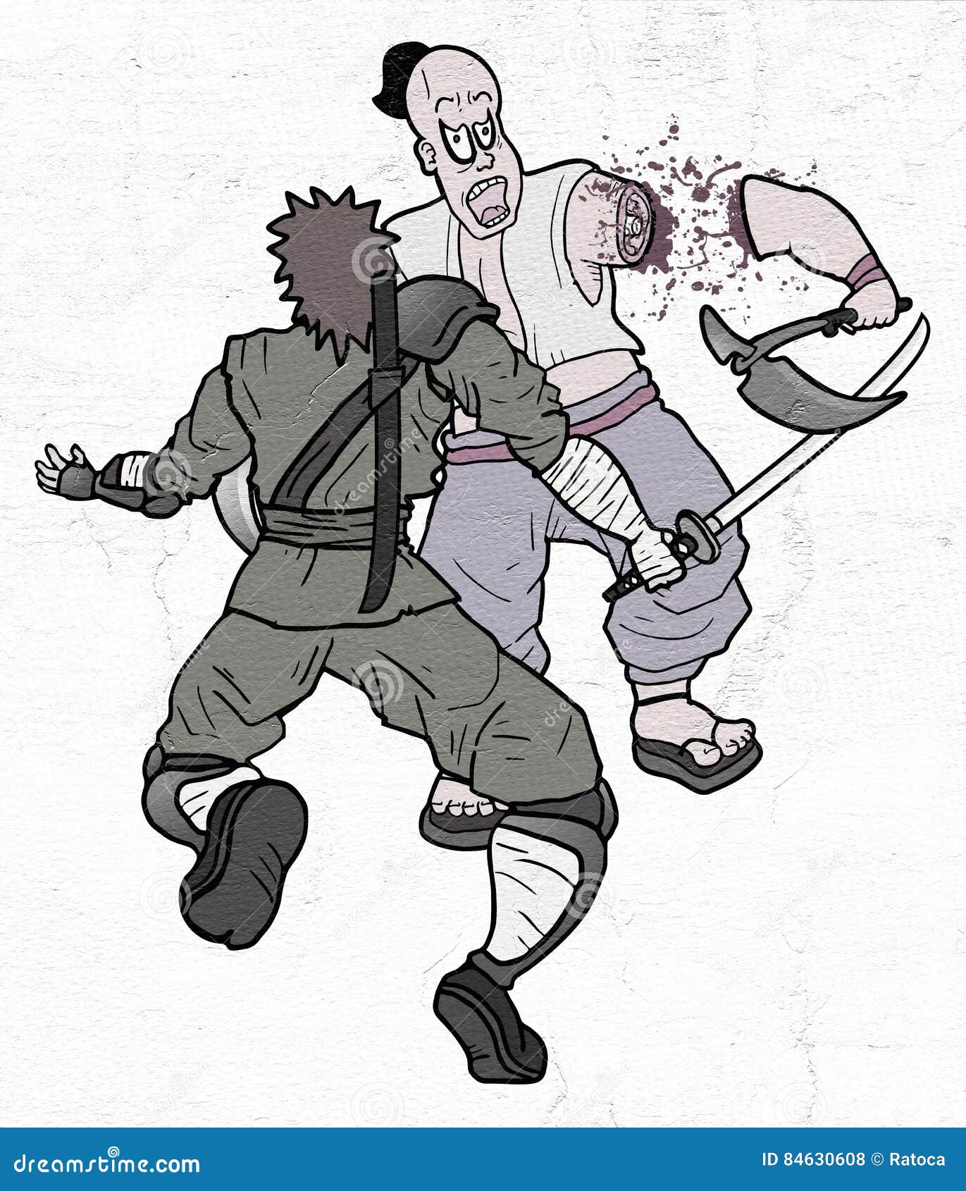 Warriors fighting stock illustration. Illustration of fighter - 84630608