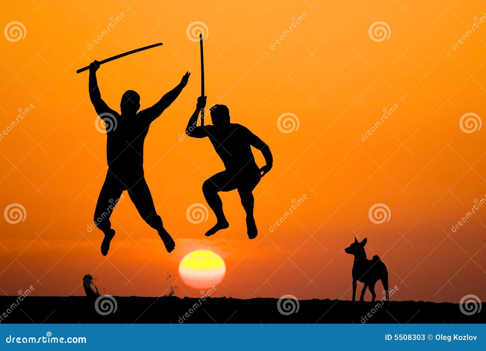 Warriors of the light stock image. Image of battle, dark - 5508303