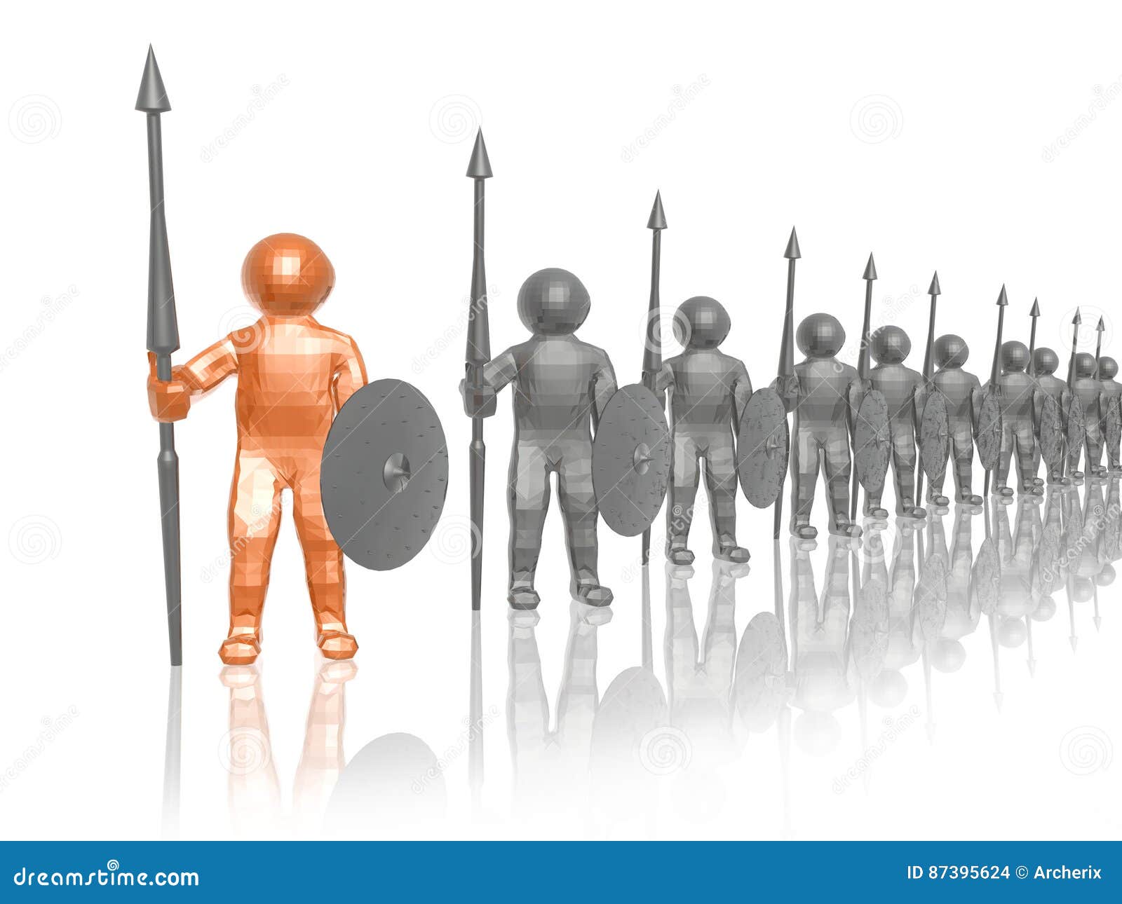Warriors stock illustration. Illustration of detachment - 87395624