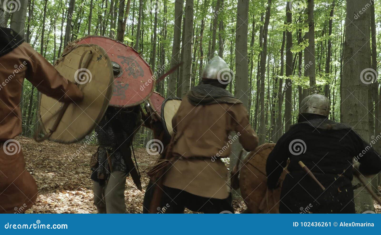 Warriors of Vikings are Fighting during Attack . Stock Video - Video of ...