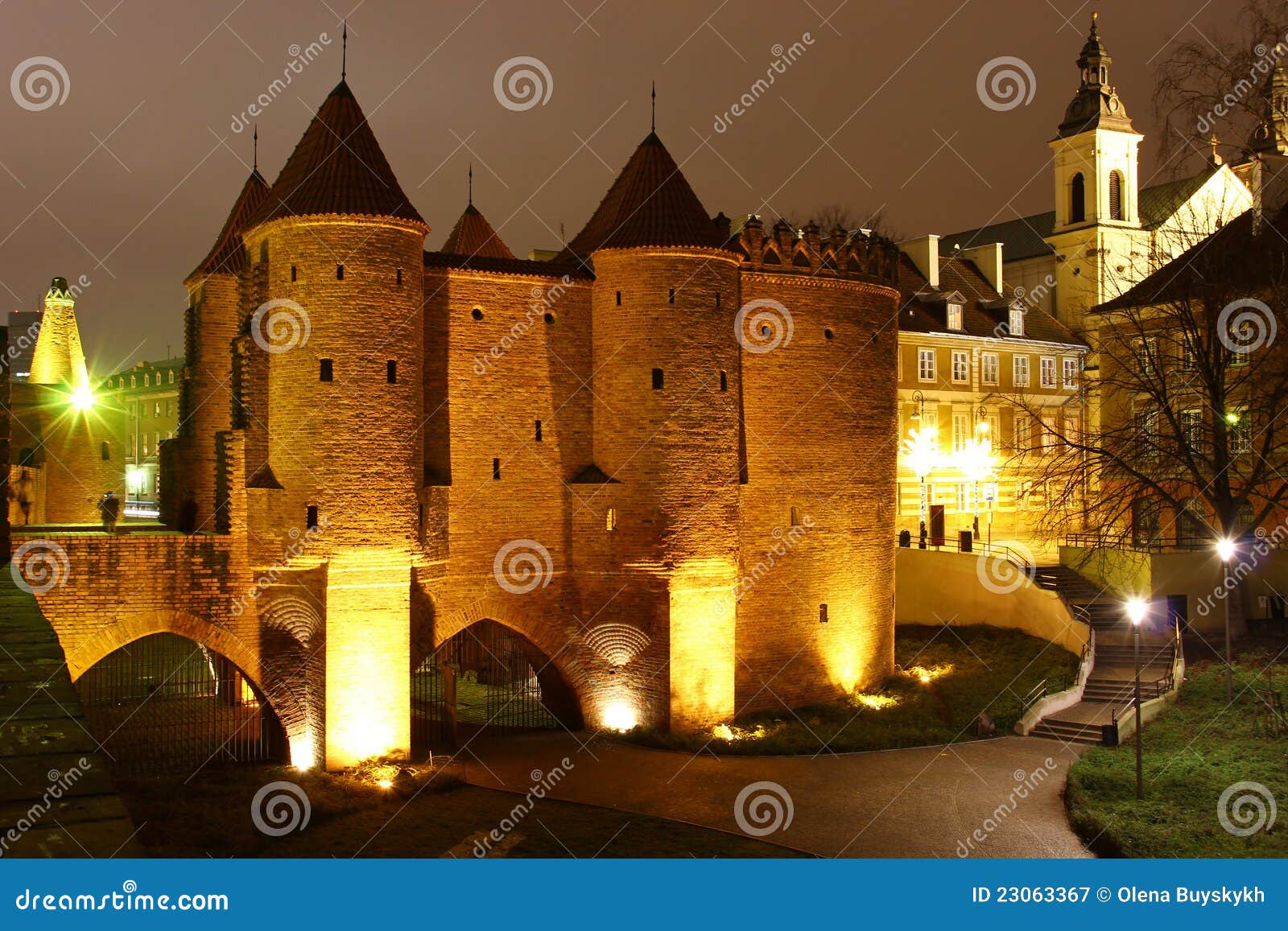 Warsaw Barbican Castle Defense Wall Royalty-Free Stock Photography ...