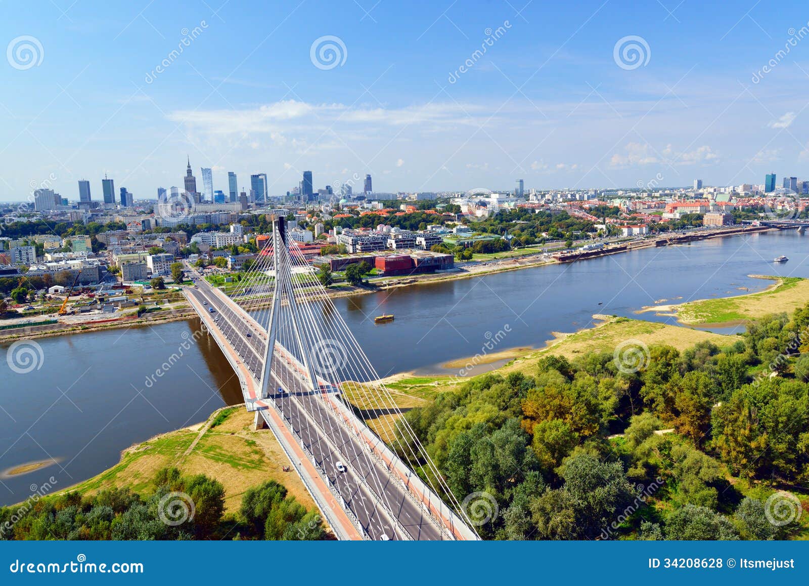 Warsaw. stock photo. Image of capital, pavement, cityview - 34208628