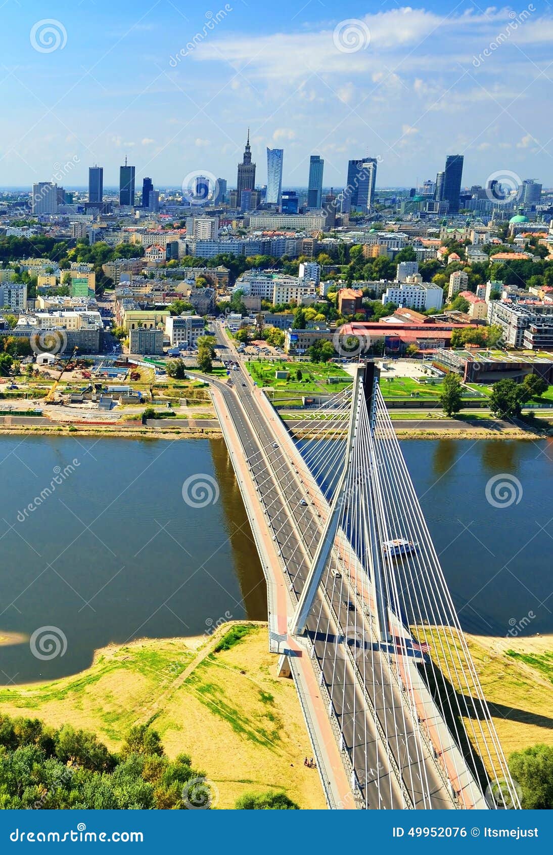 Warsaw. stock photo. Image of downtown, panorama, poland - 49952076