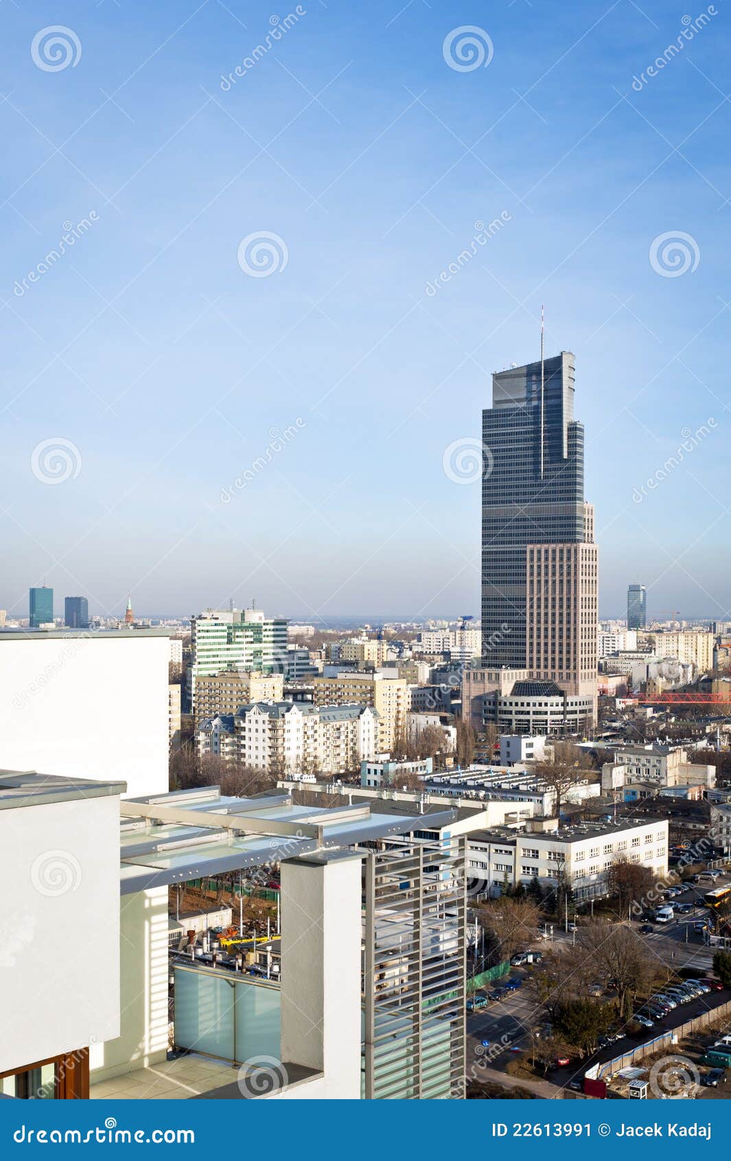 Warsaw cityscape stock image. Image of center, building - 22613991