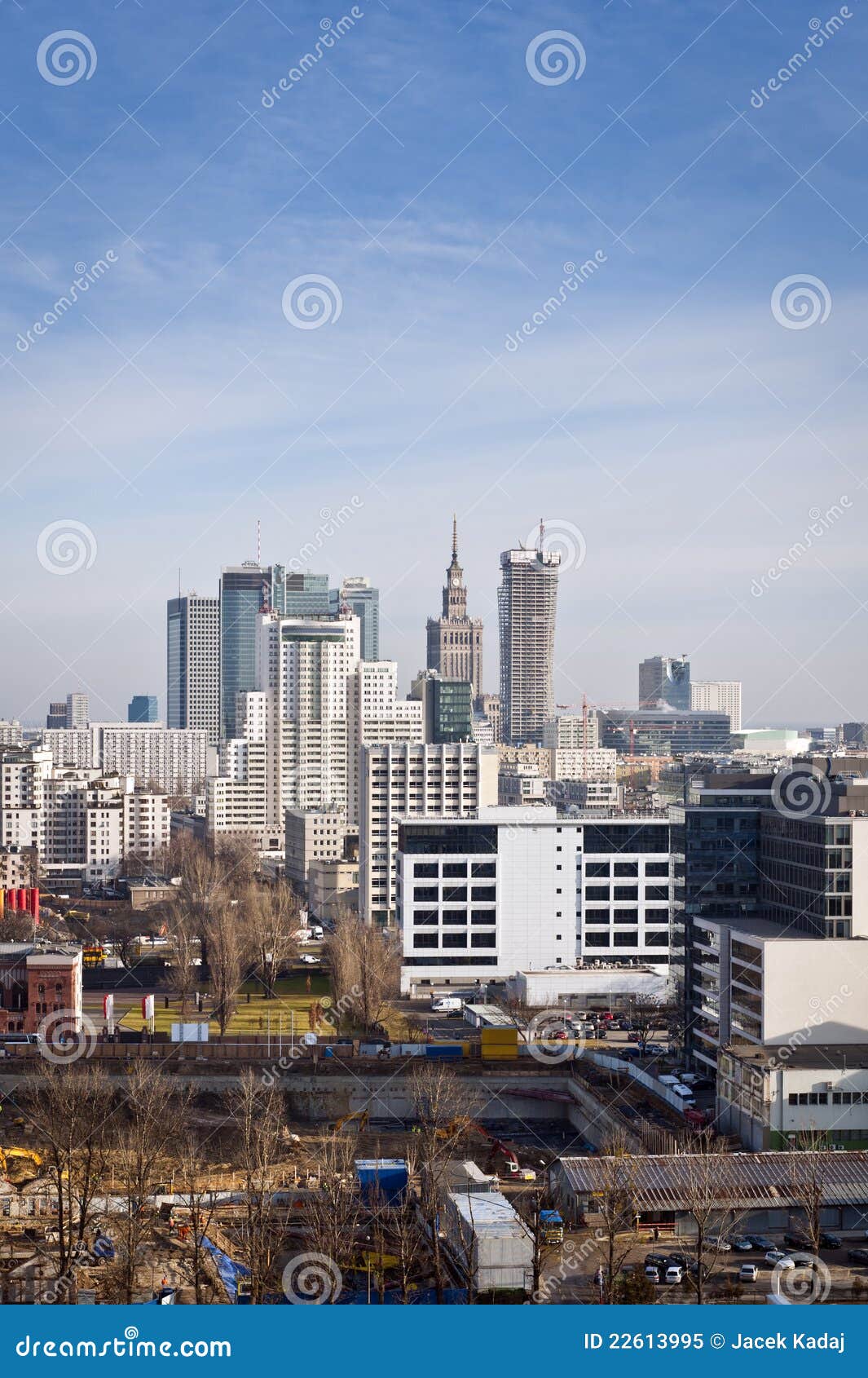 Warsaw cityscape stock image. Image of architecture, midtown - 22613995