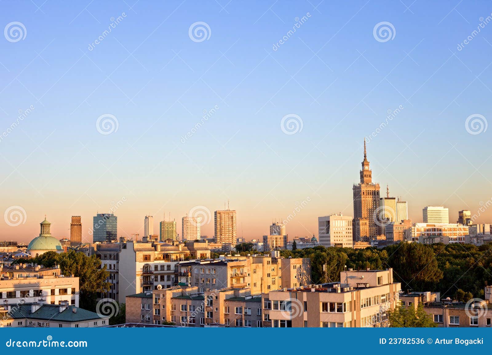 Warsaw Cityscape stock photo. Image of srodmiescie, scenic - 23782536