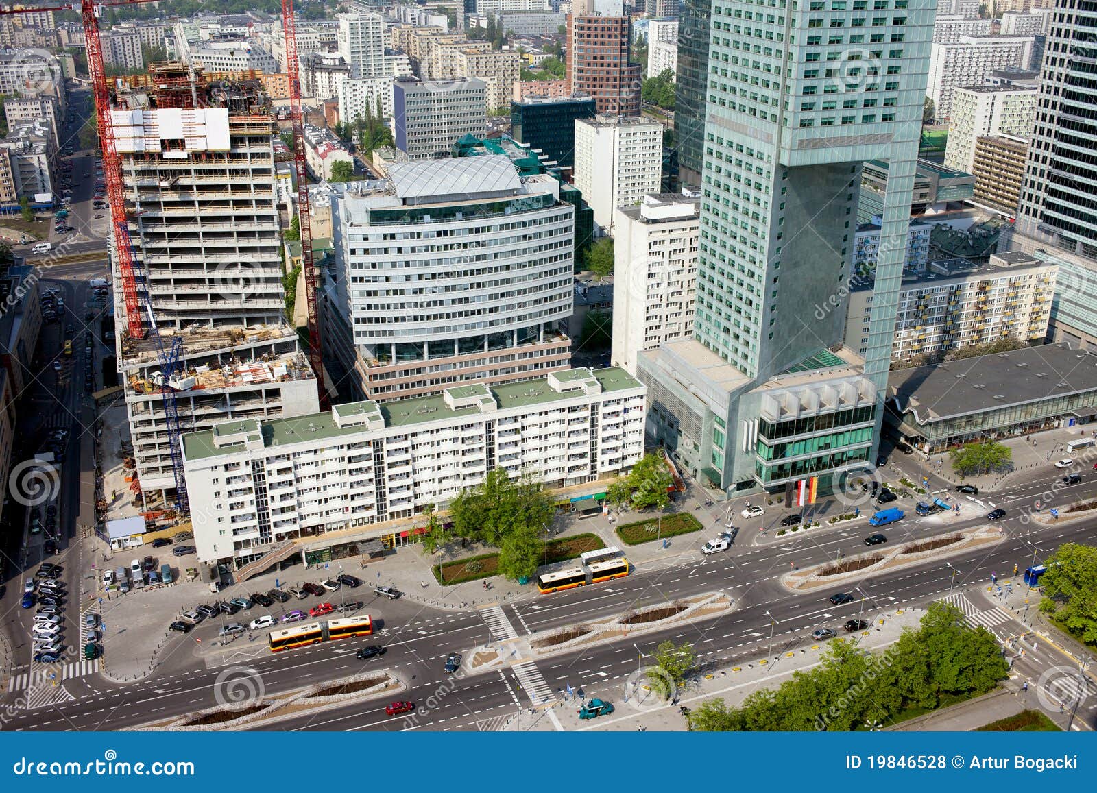 Warsaw Downtown stock photo. Image of centre, contemporary - 19846528