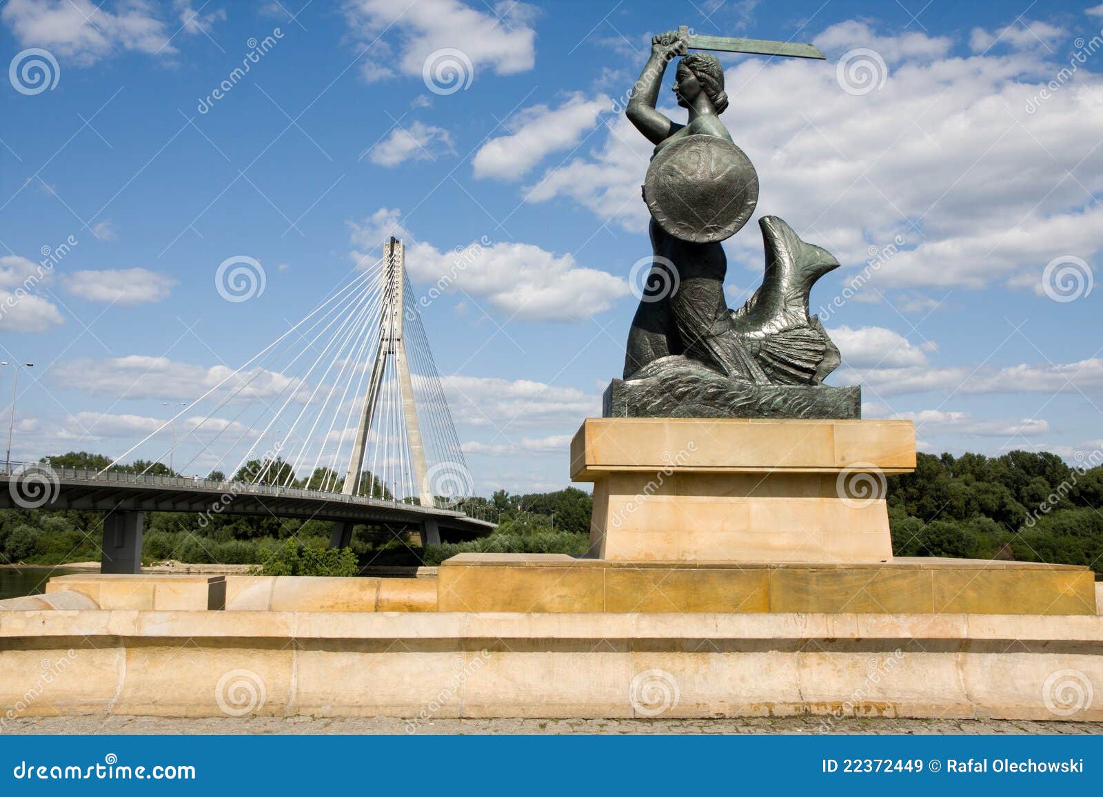 The Warsaw Mermaid Called Syrenka Stock Image - Image of famous ...
