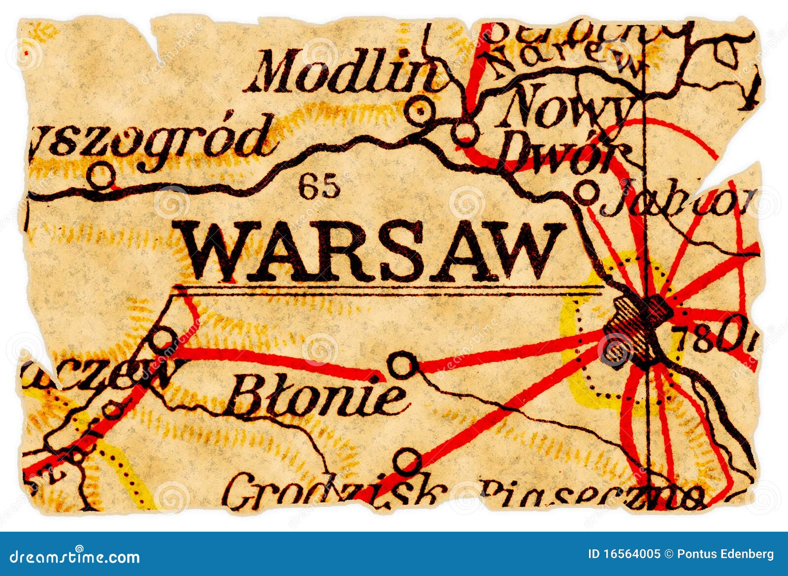 Warsaw old map stock image. Image of travel, town, white - 16564005