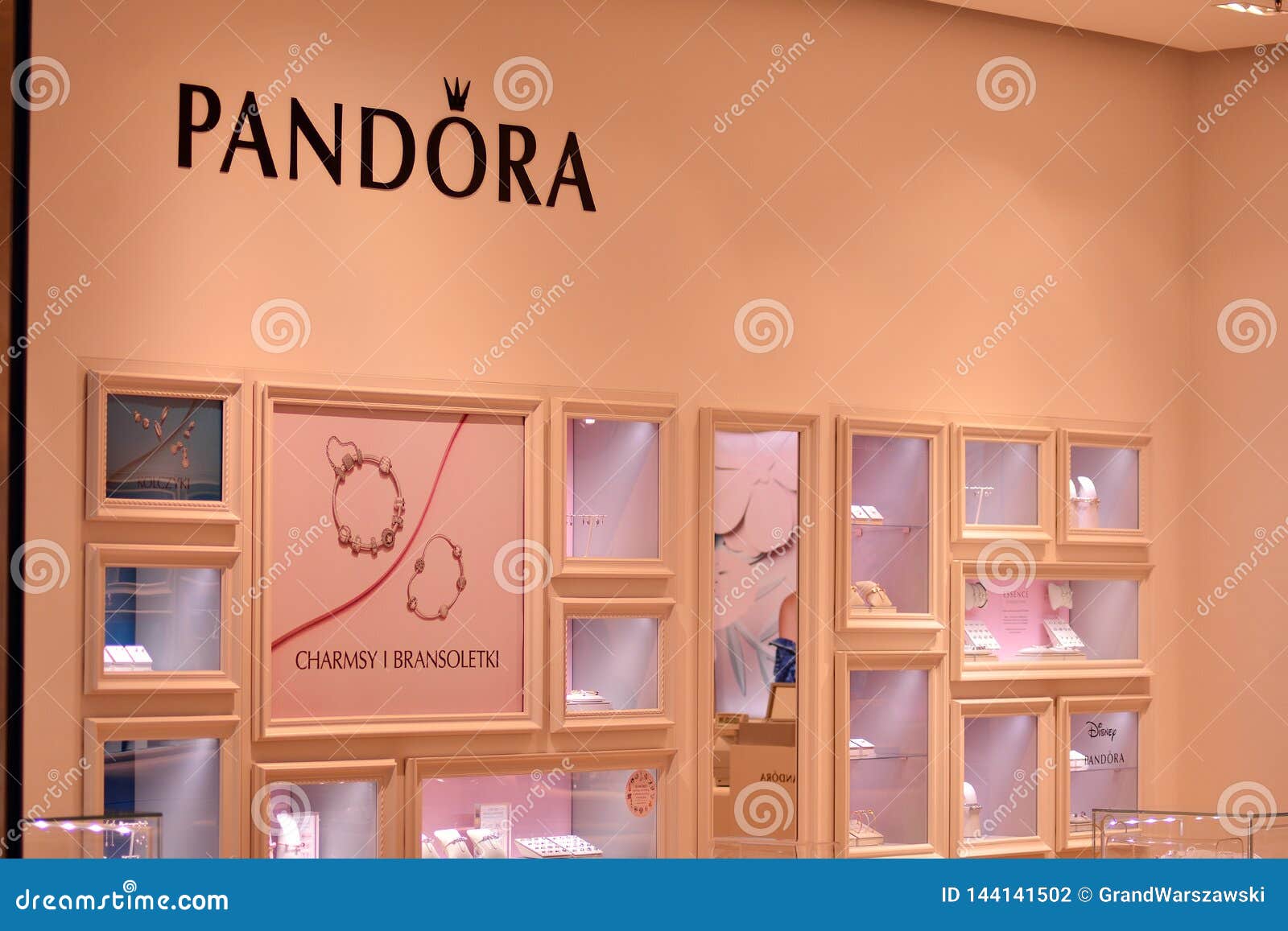Interior of Pandora store. editorial photography. Image of bokeh ...