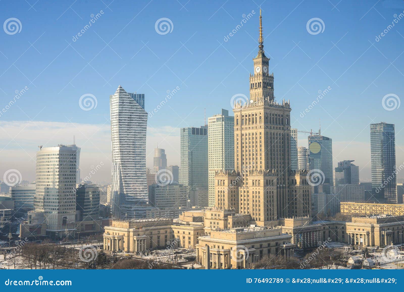 Warsaw, Poland stock image. Image of warsaw, panorama - 76492789