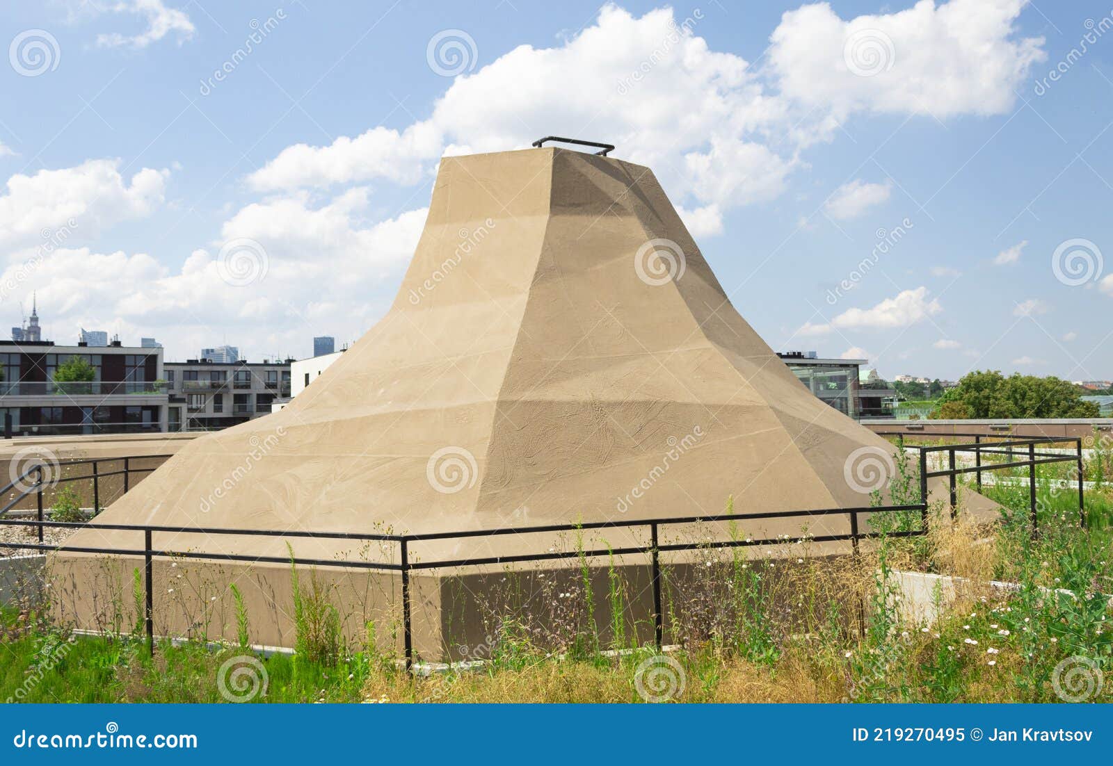 Exit of the Ventilation Shaft in the Form of a Volcano Stock Image ...
