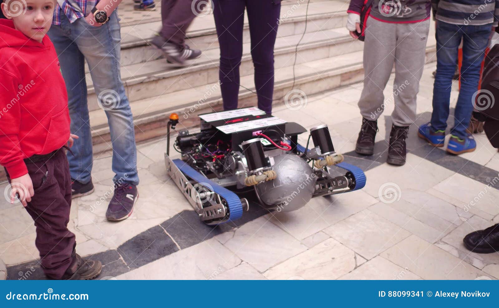 WARSAW, POLAND - MARCH, 4, 2017. DIY Caterpillar Robot Editorial Photo ...