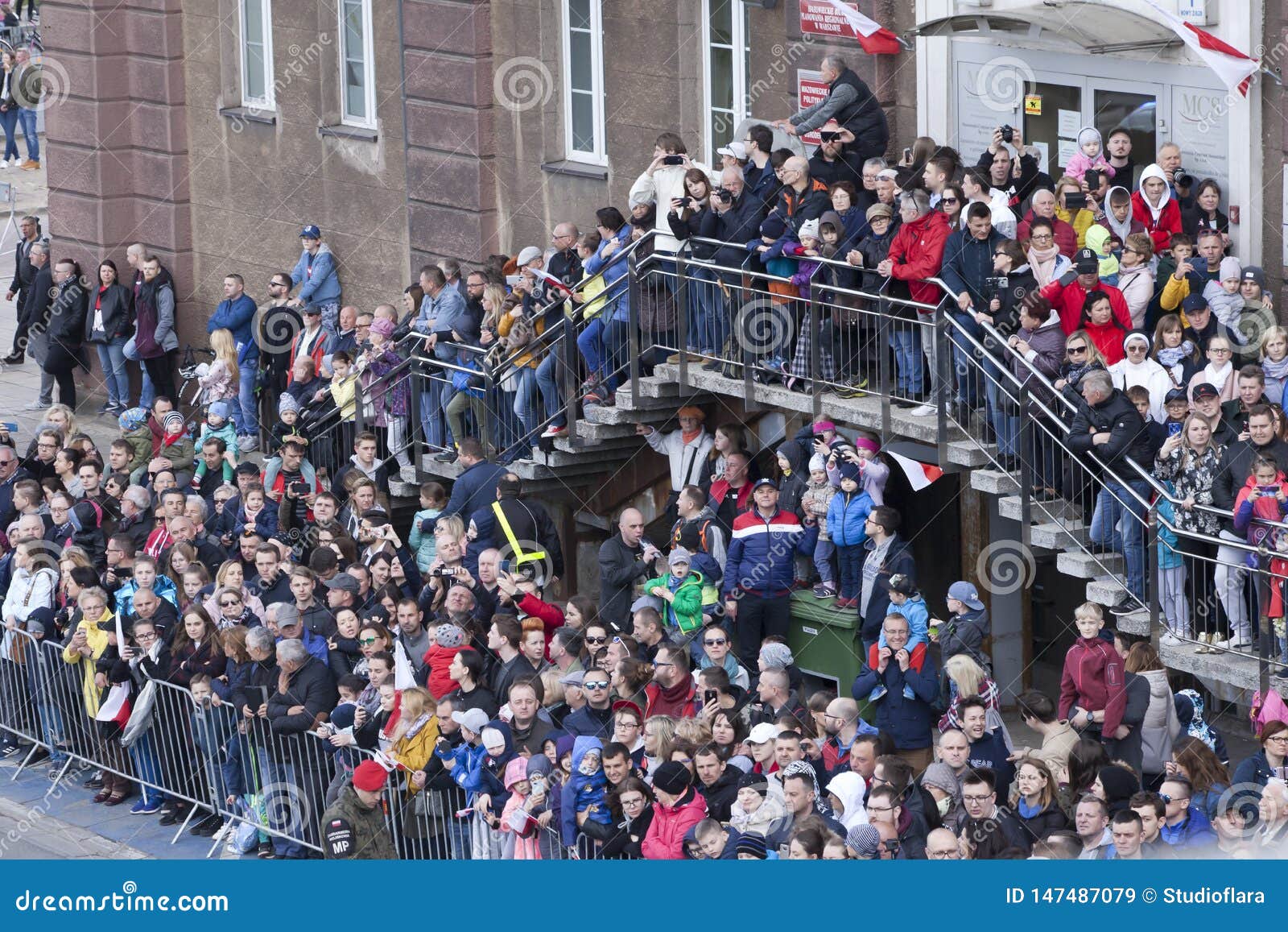 Crowd Watching Army Parade on May 3, 2019 in Warsaw, Poland Editorial ...