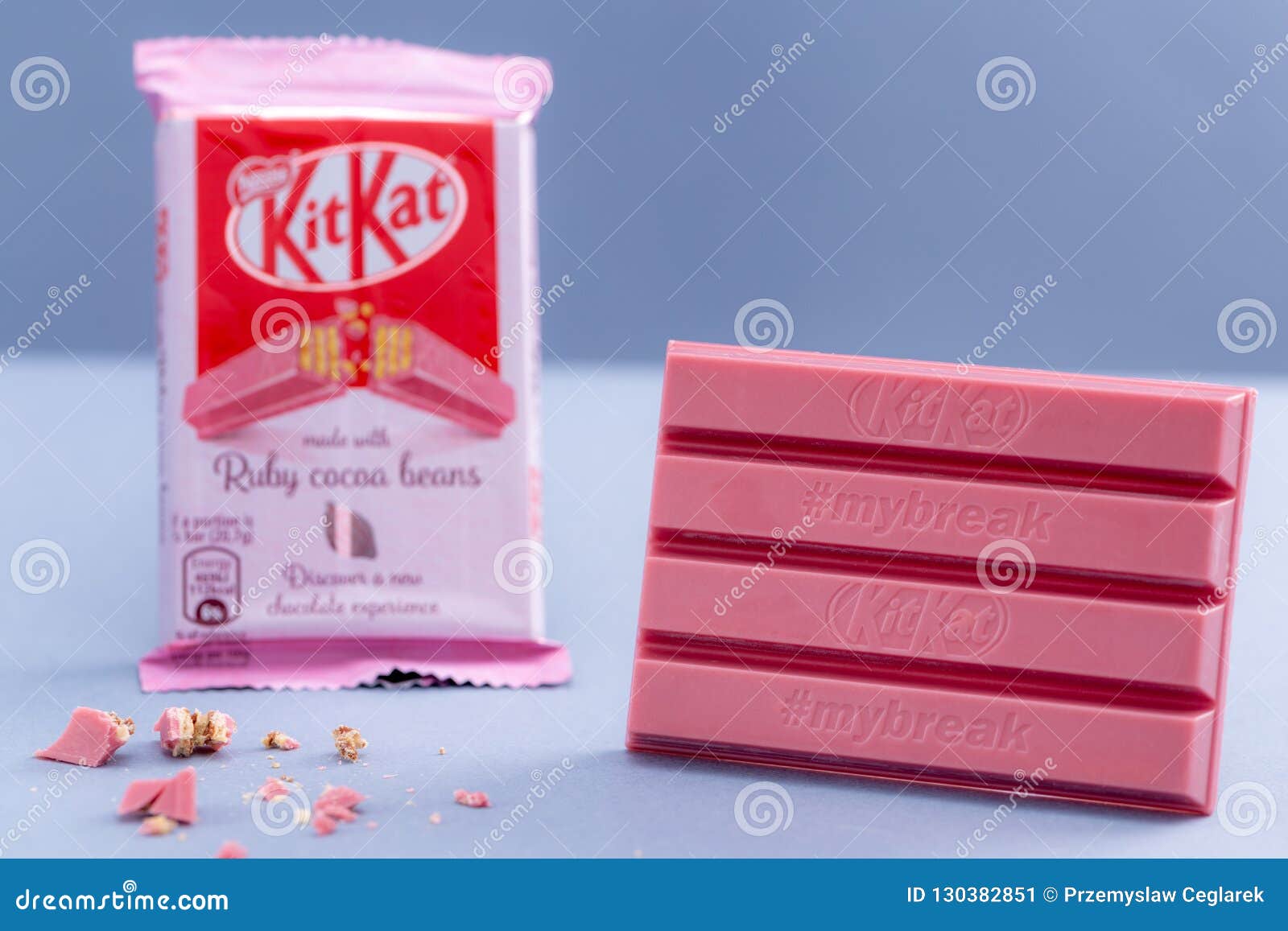 Finger Ruby Chocolate Bar editorial photo. Image of snack - 130382851