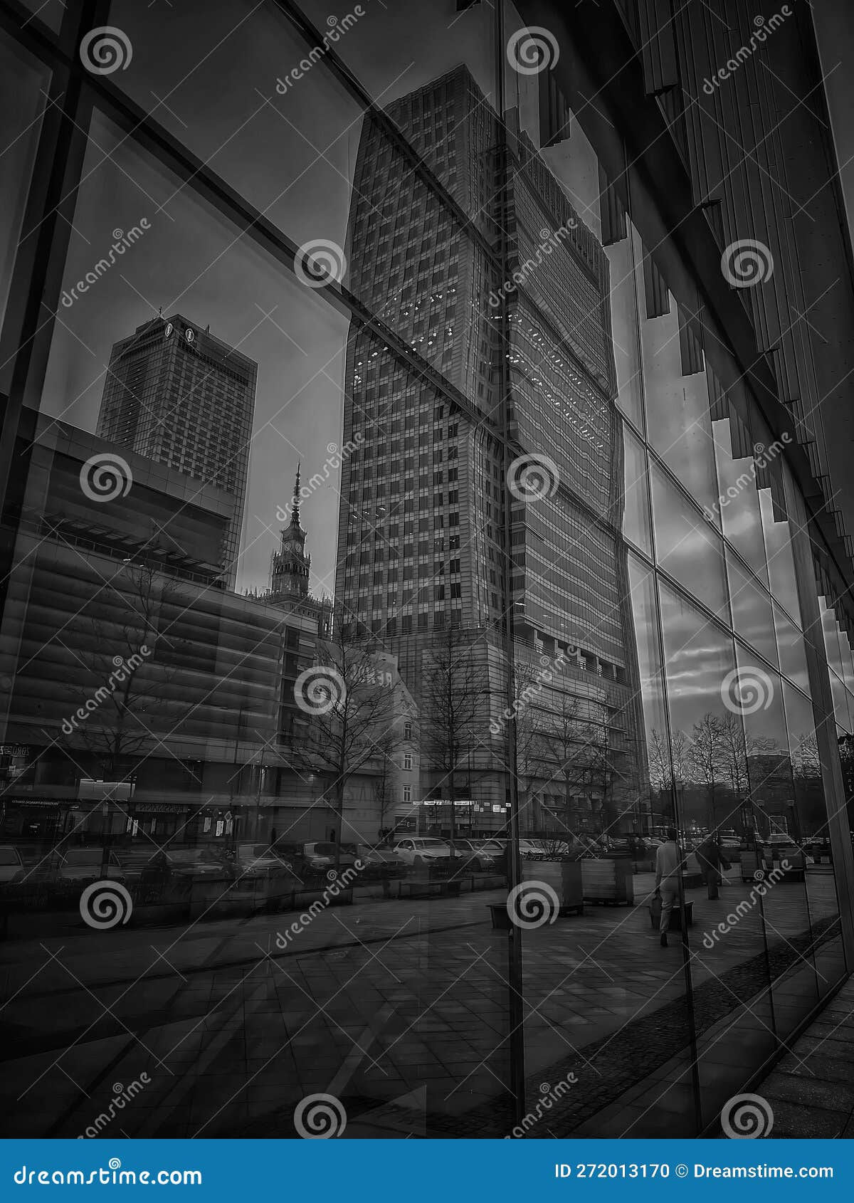 Warsaw Reflection Mood - Black & Stock Illustration - Illustration of ...