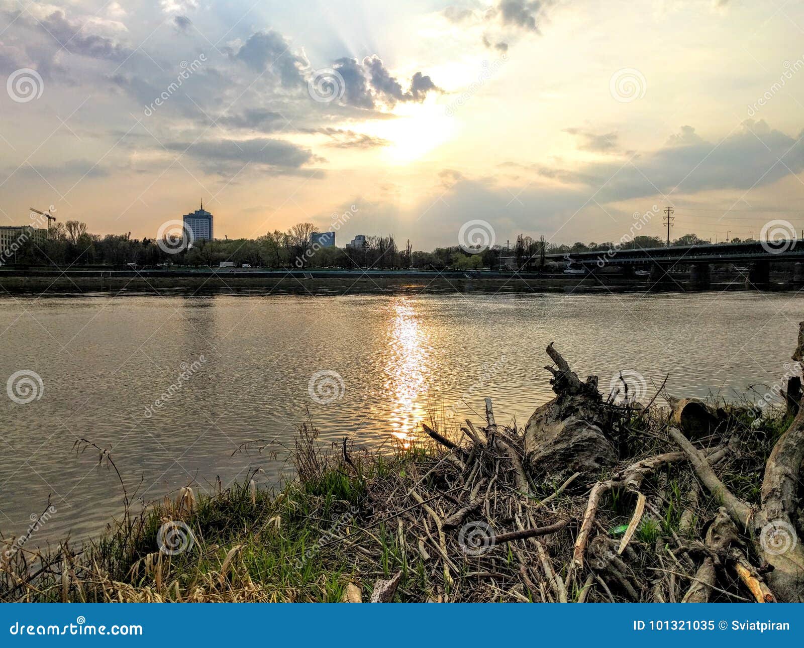 Warsaw river stock image. Image of colorful, contrast - 101321035