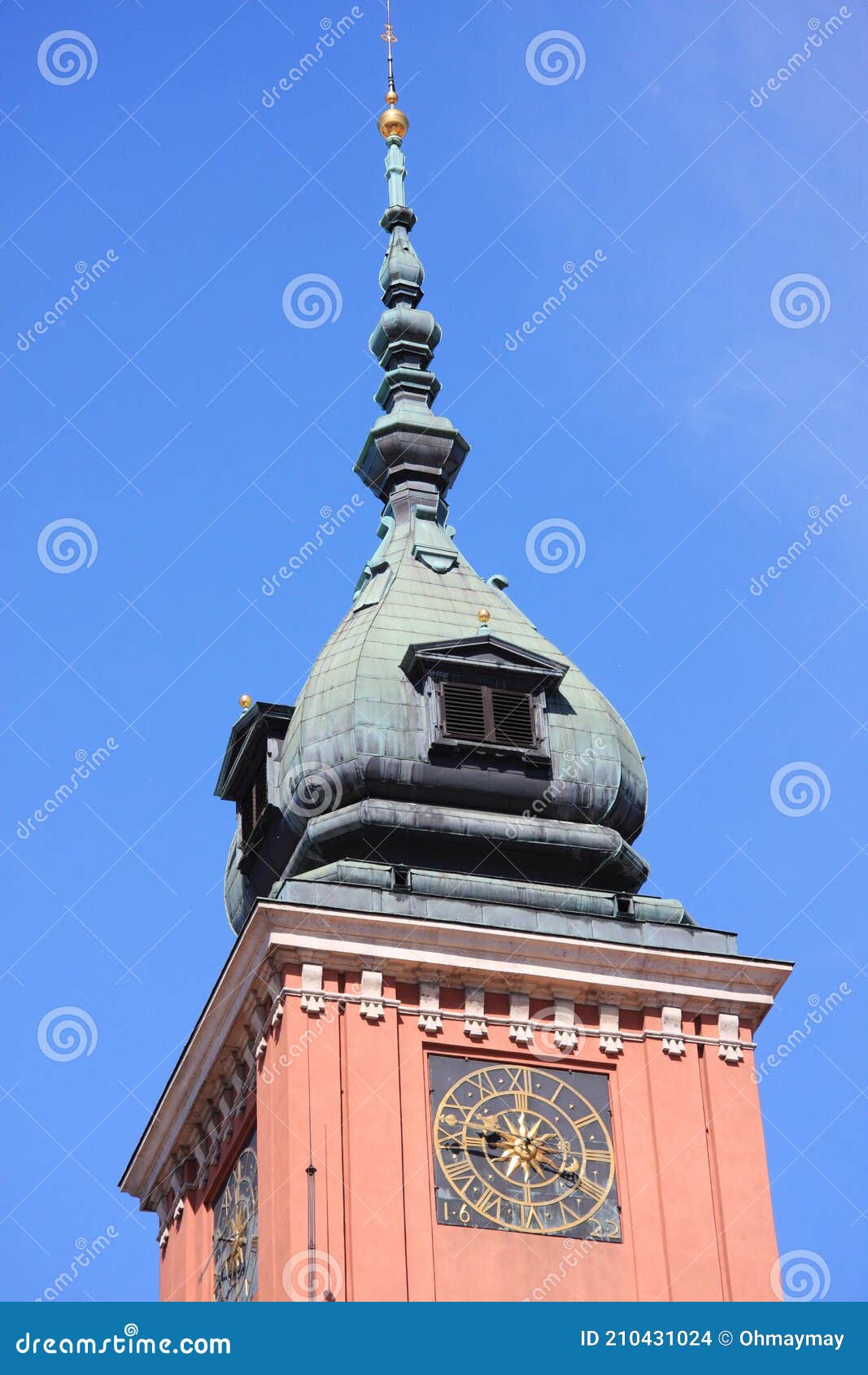 Clock Tower of Warsaw Castle Editorial Stock Image - Image of royal ...