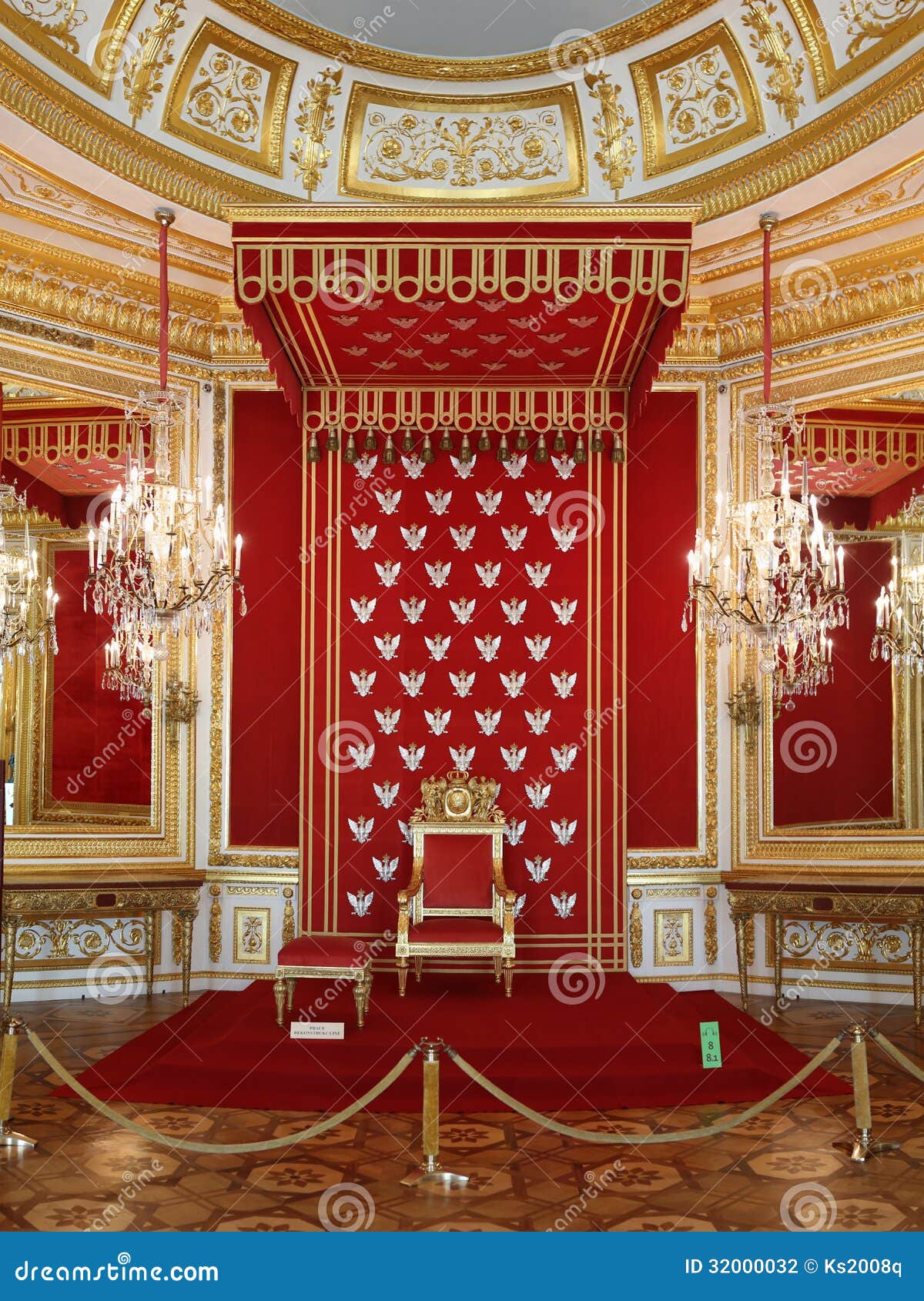 Warsaw, the Royal Castle. the Main Royal Throne Editorial Photography ...