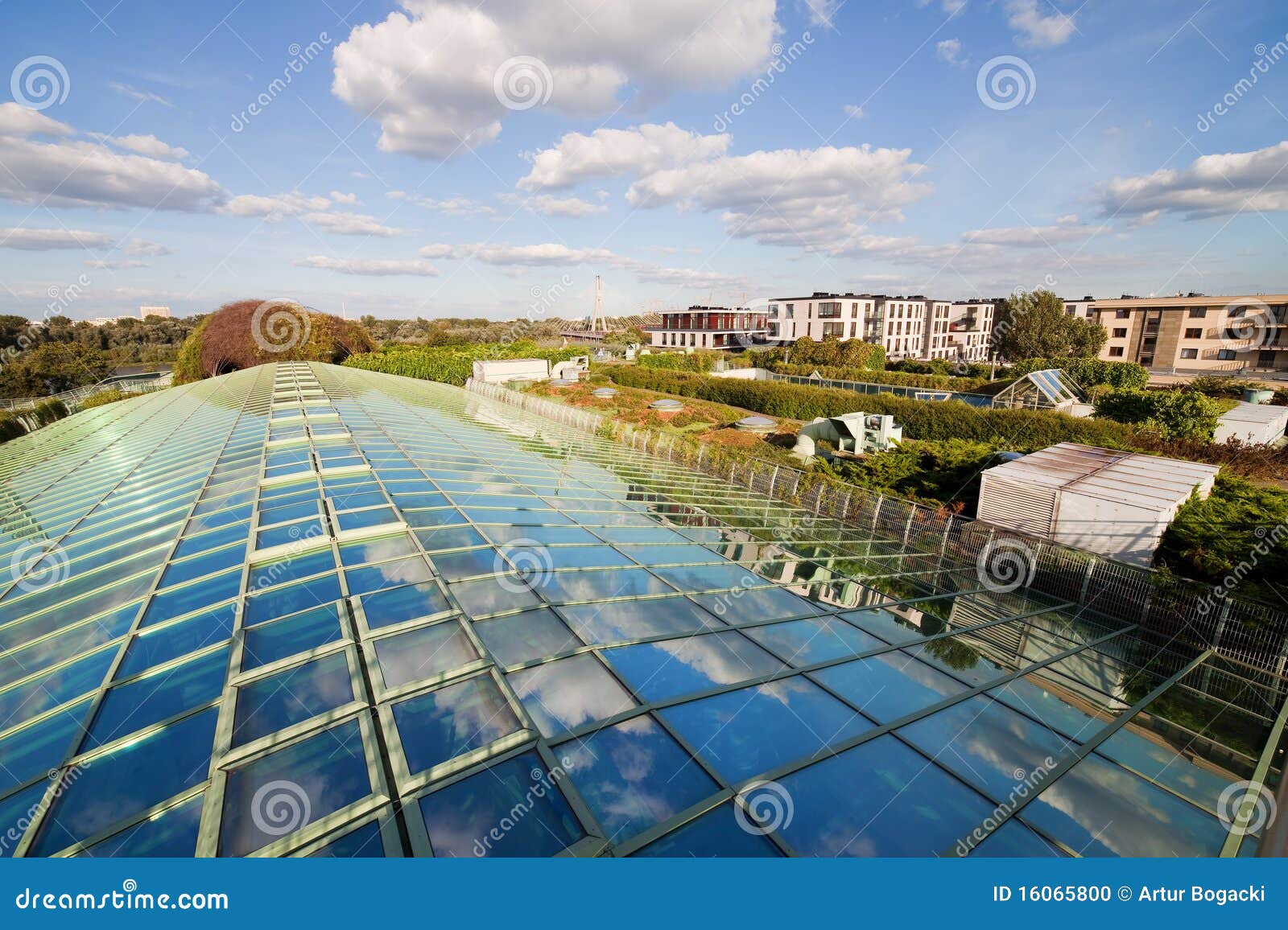 Warsaw University Library Roof Stock Photo - Image of building ...