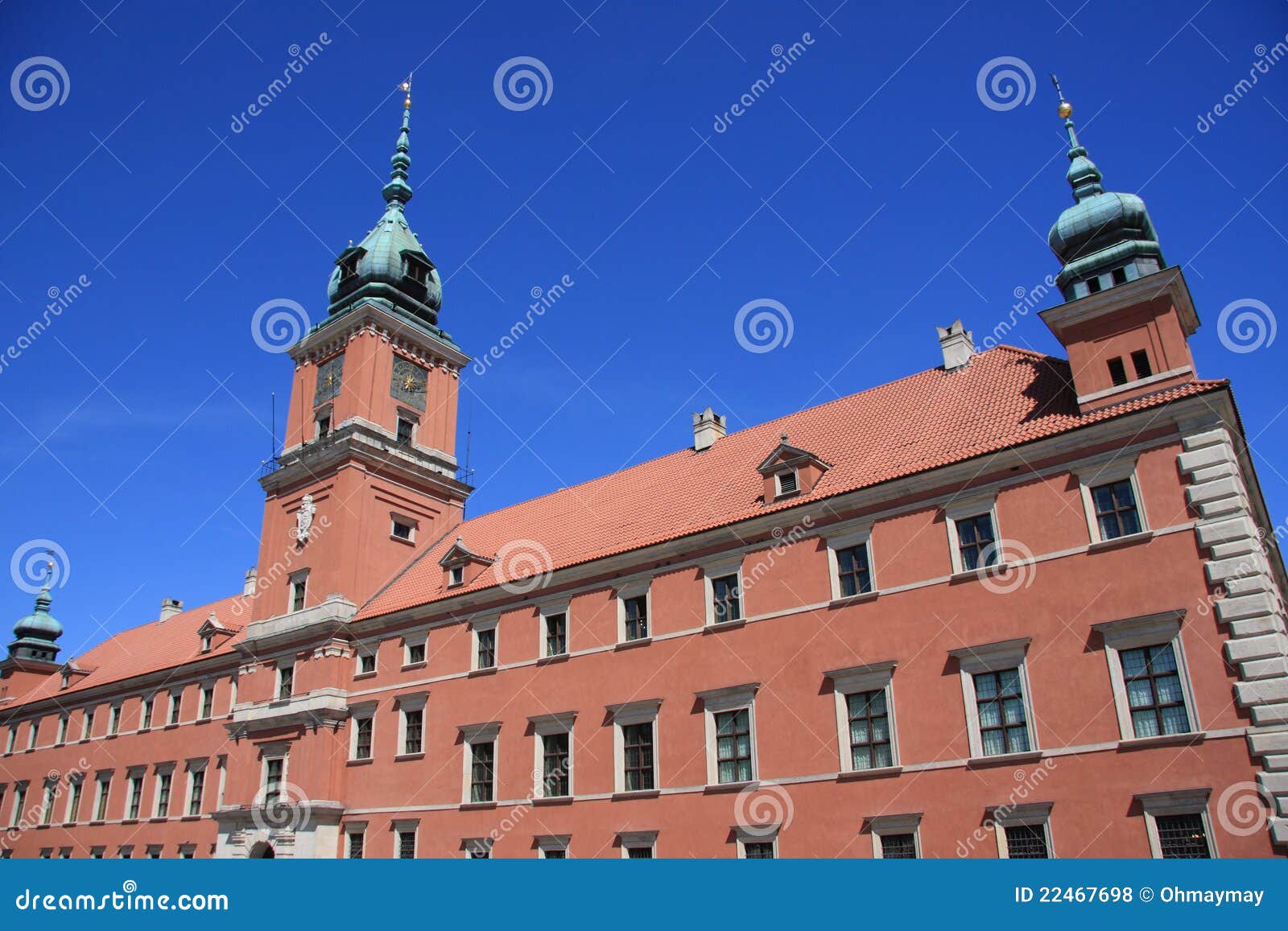 Warschau-königlicher Palast Stockfoto - Bild von rosa, borduhr: 22467698
