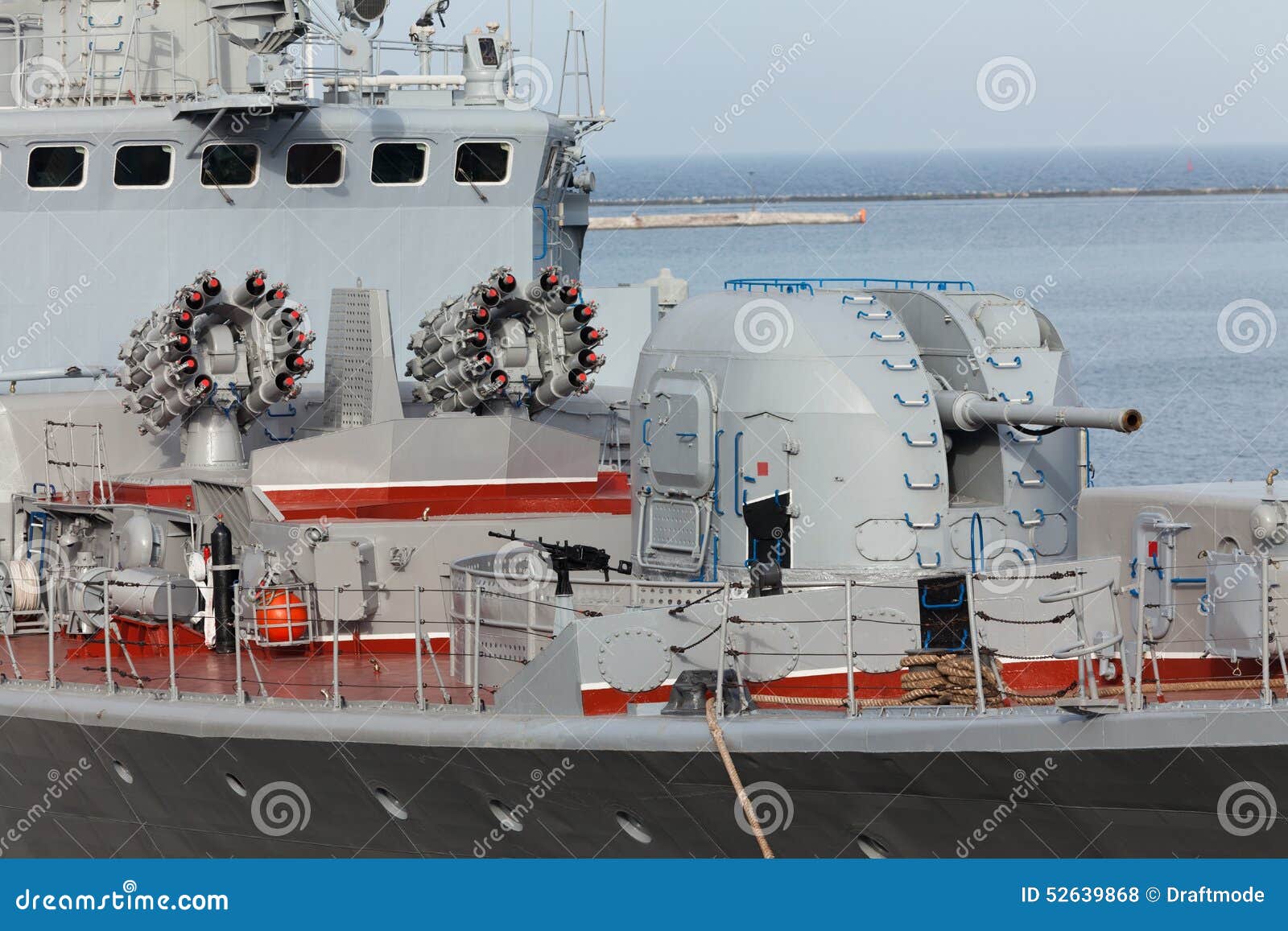 Warship cannon stock photo. Image of military, navy, weapon - 52639868