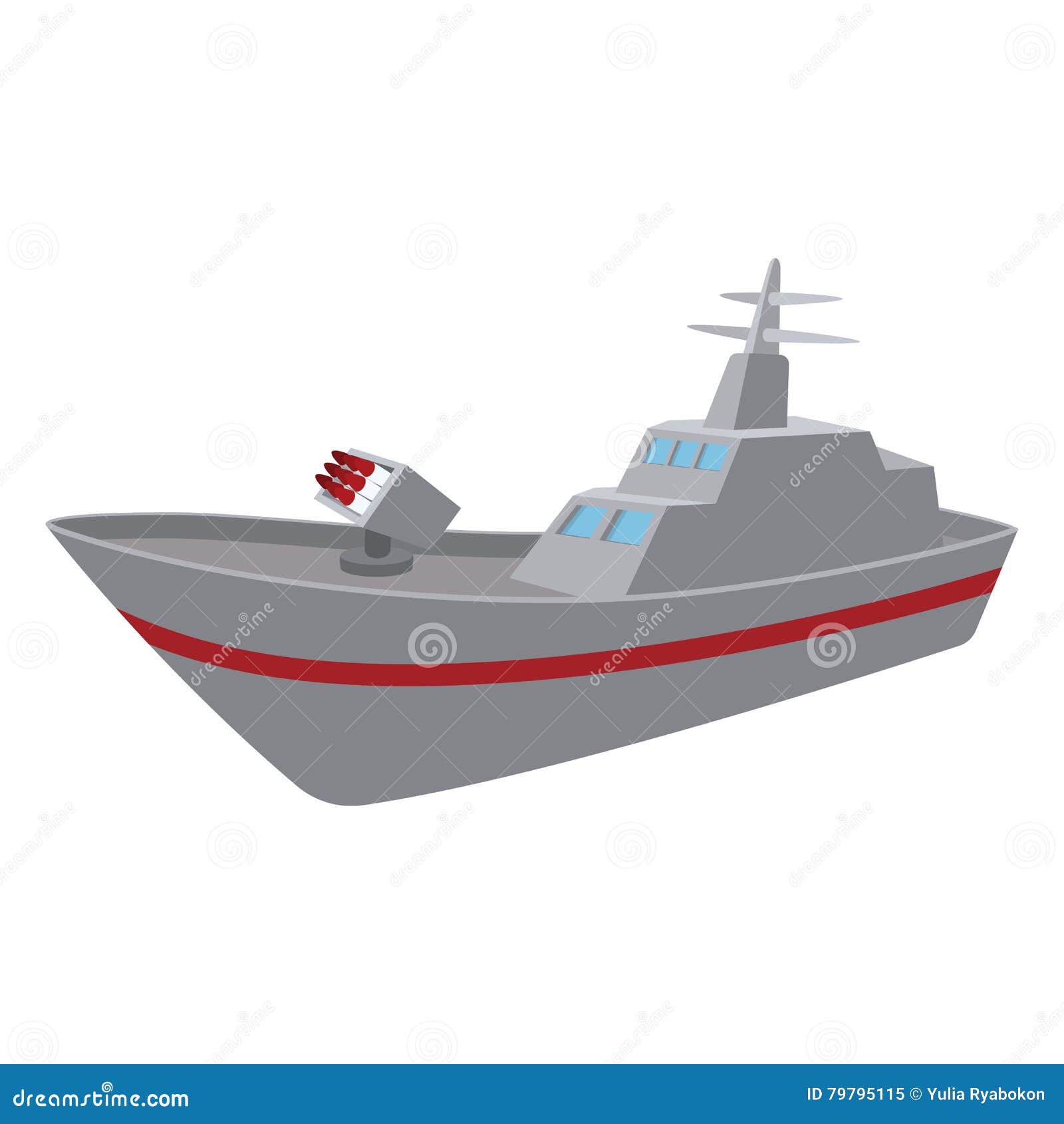 Cartoon Warship Vector Illustration | CartoonDealer.com #82483672