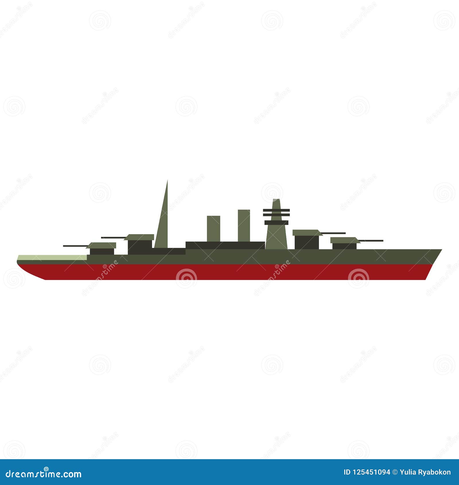 Warship flat icon stock illustration. Illustration of aggression ...