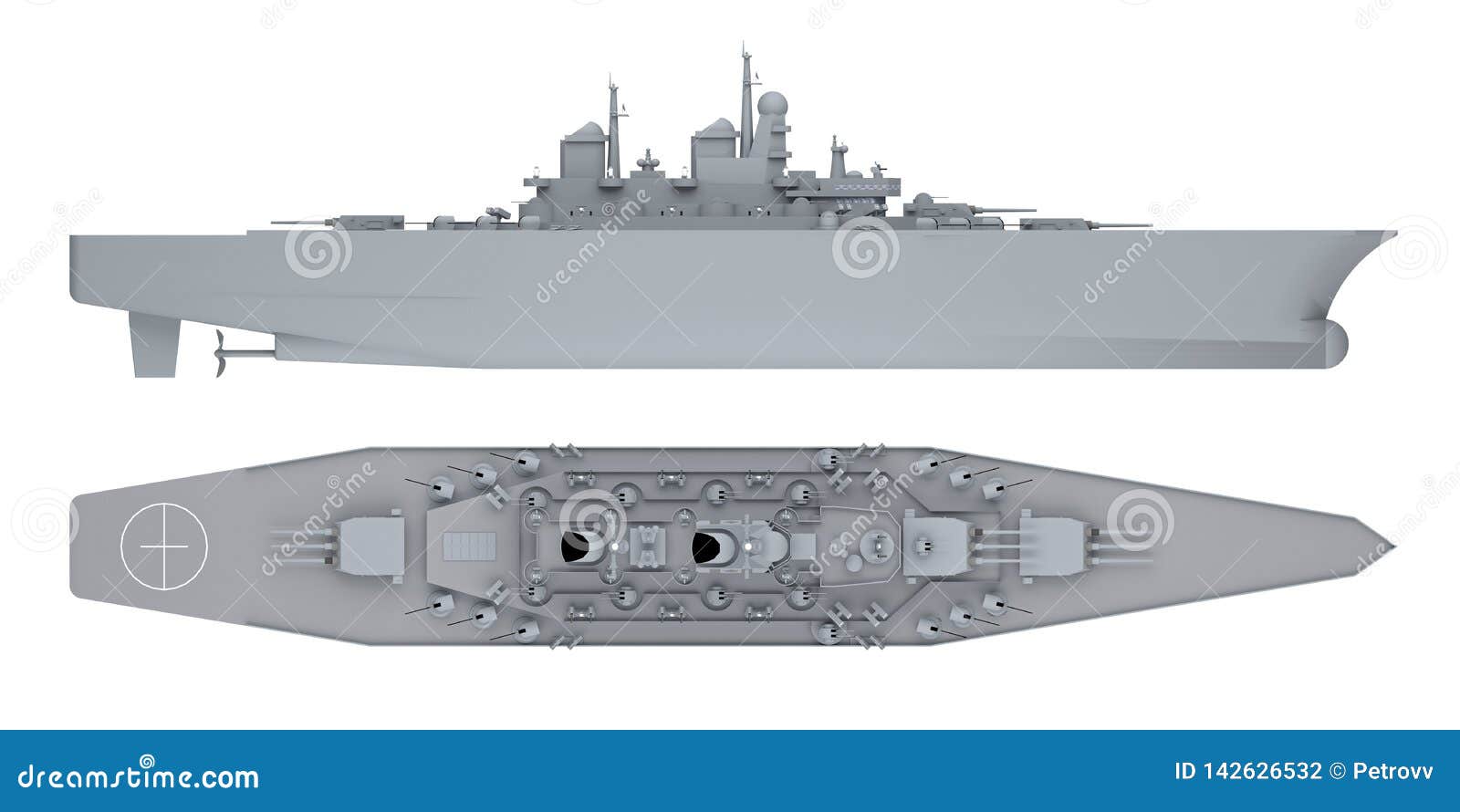 Warship in gray stock illustration. Illustration of metal - 142626532
