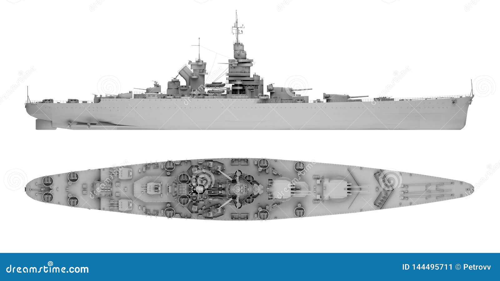 Warship in gray stock illustration. Illustration of ship - 144495711