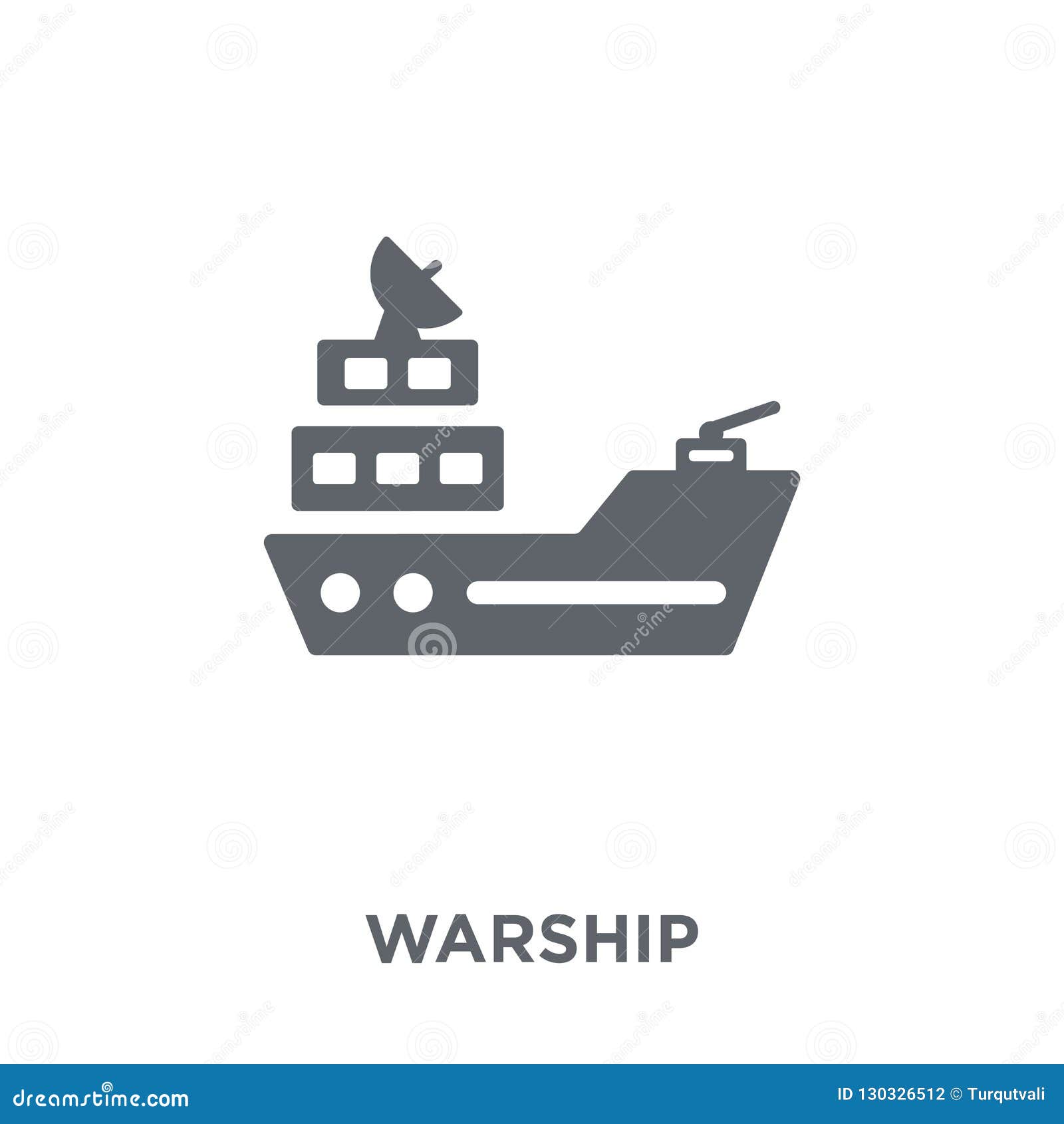 Warship Icon Or Logo In Outline Vector Illustration | CartoonDealer.com ...