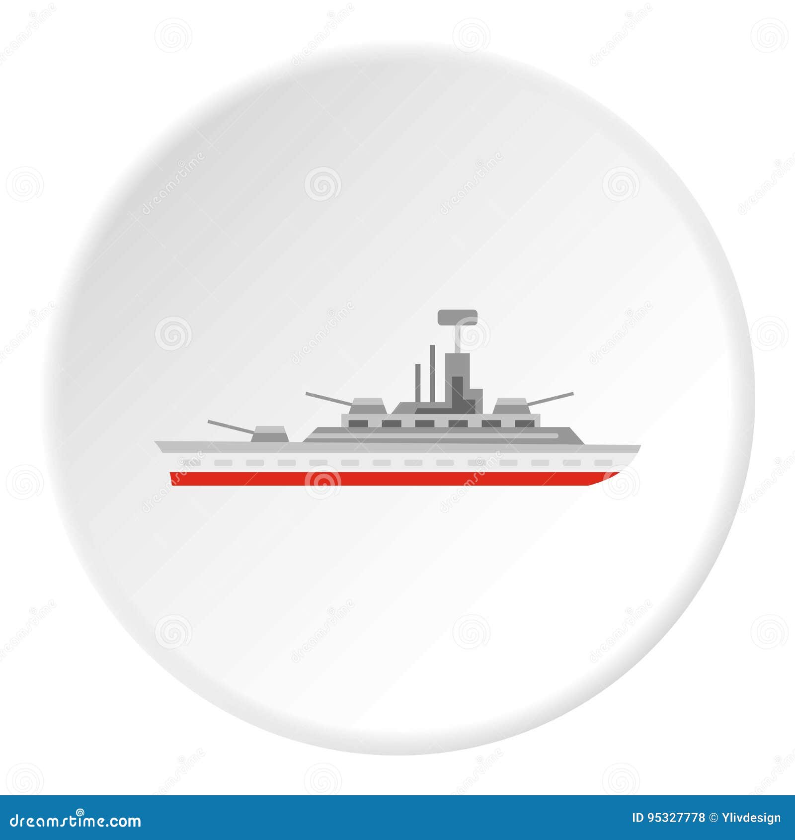 Warship Icon Or Logo In Outline Vector Illustration | CartoonDealer.com ...