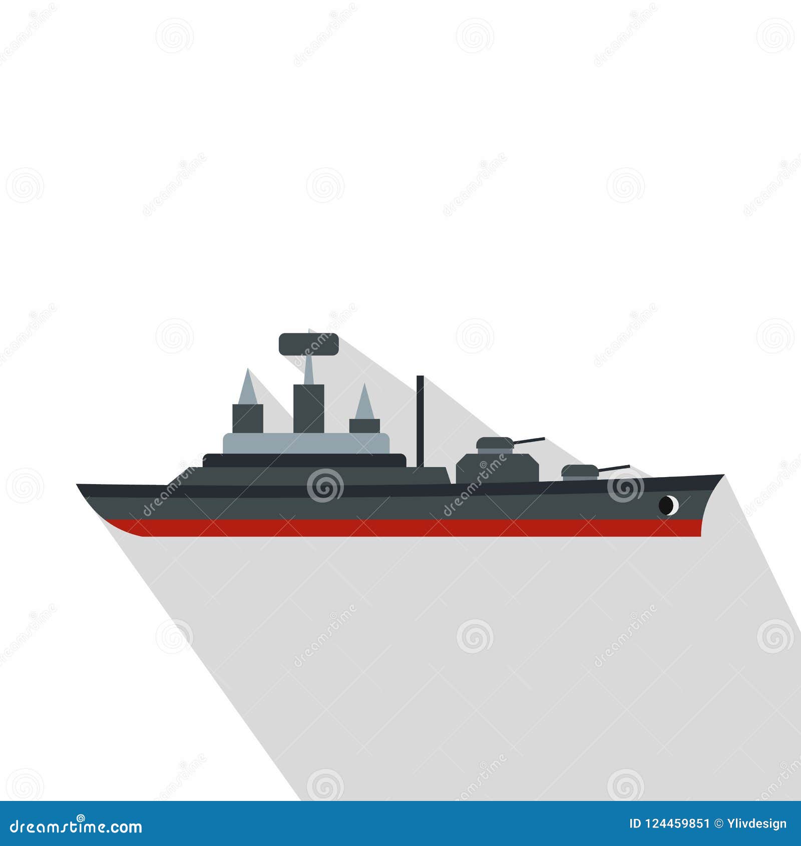 Warship icon, flat style stock illustration. Illustration of graphic ...