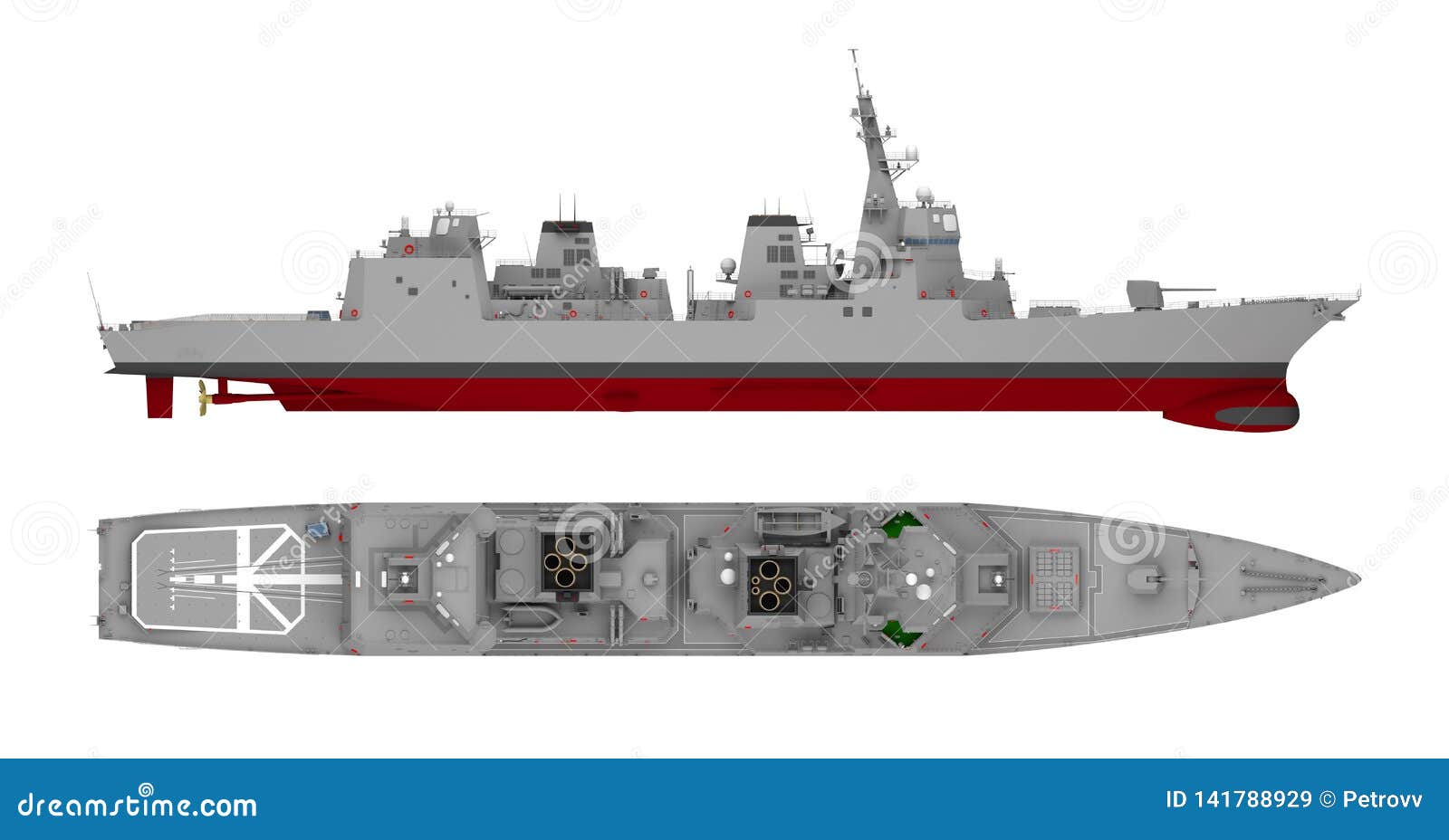 Warship Side View. Military Weapon. Naval Transport Stock Photography ...