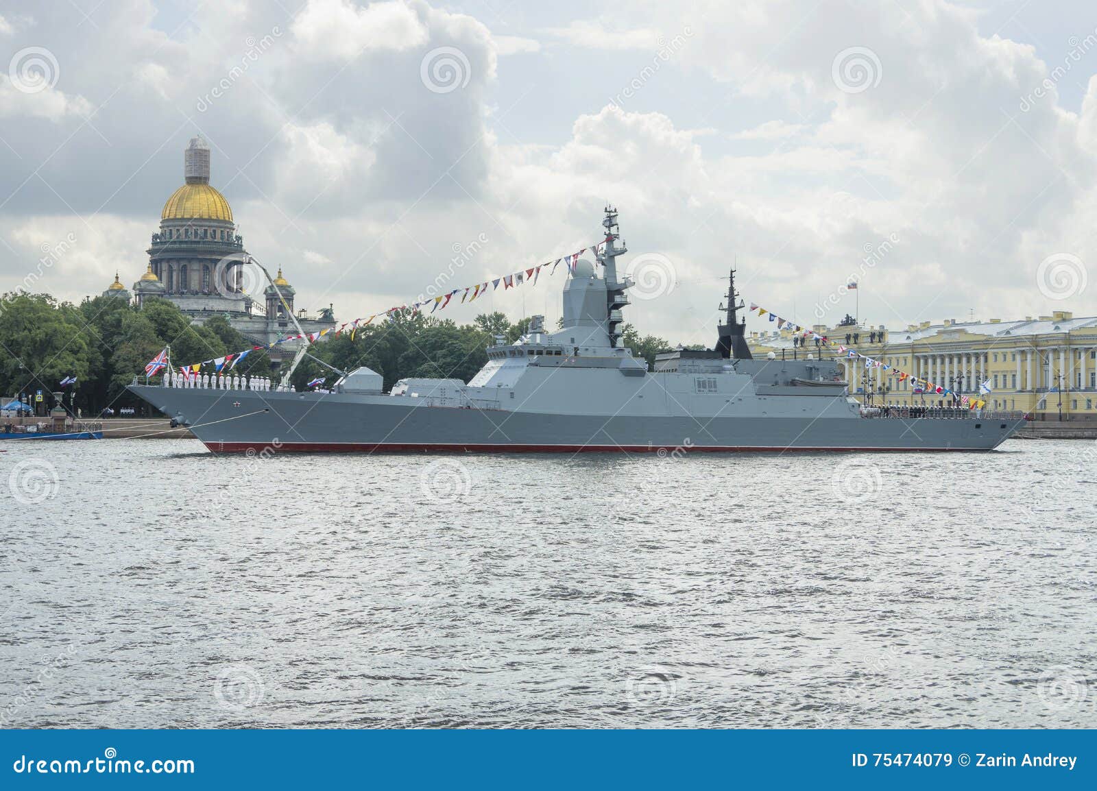 Warships on the Neva stock image. Image of parade, military - 75474079