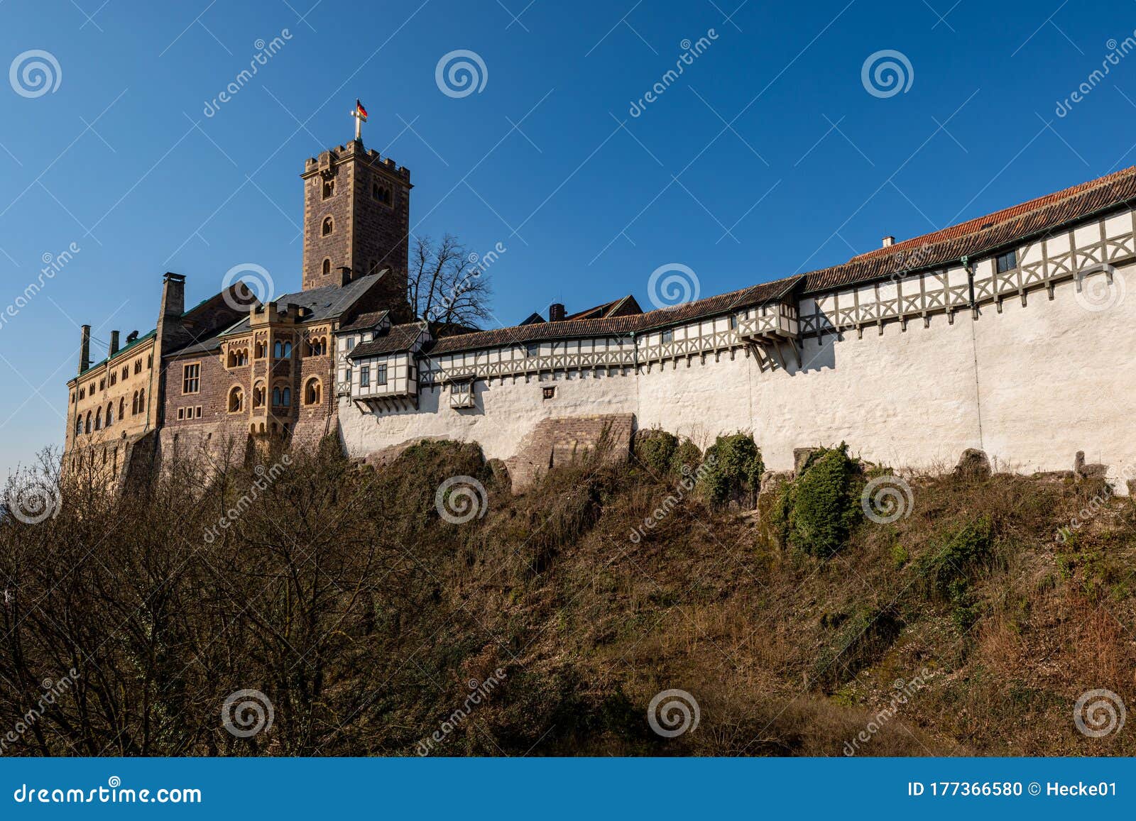 Wartburg Castle in Thuringia Germany Stock Photo - Image of night ...