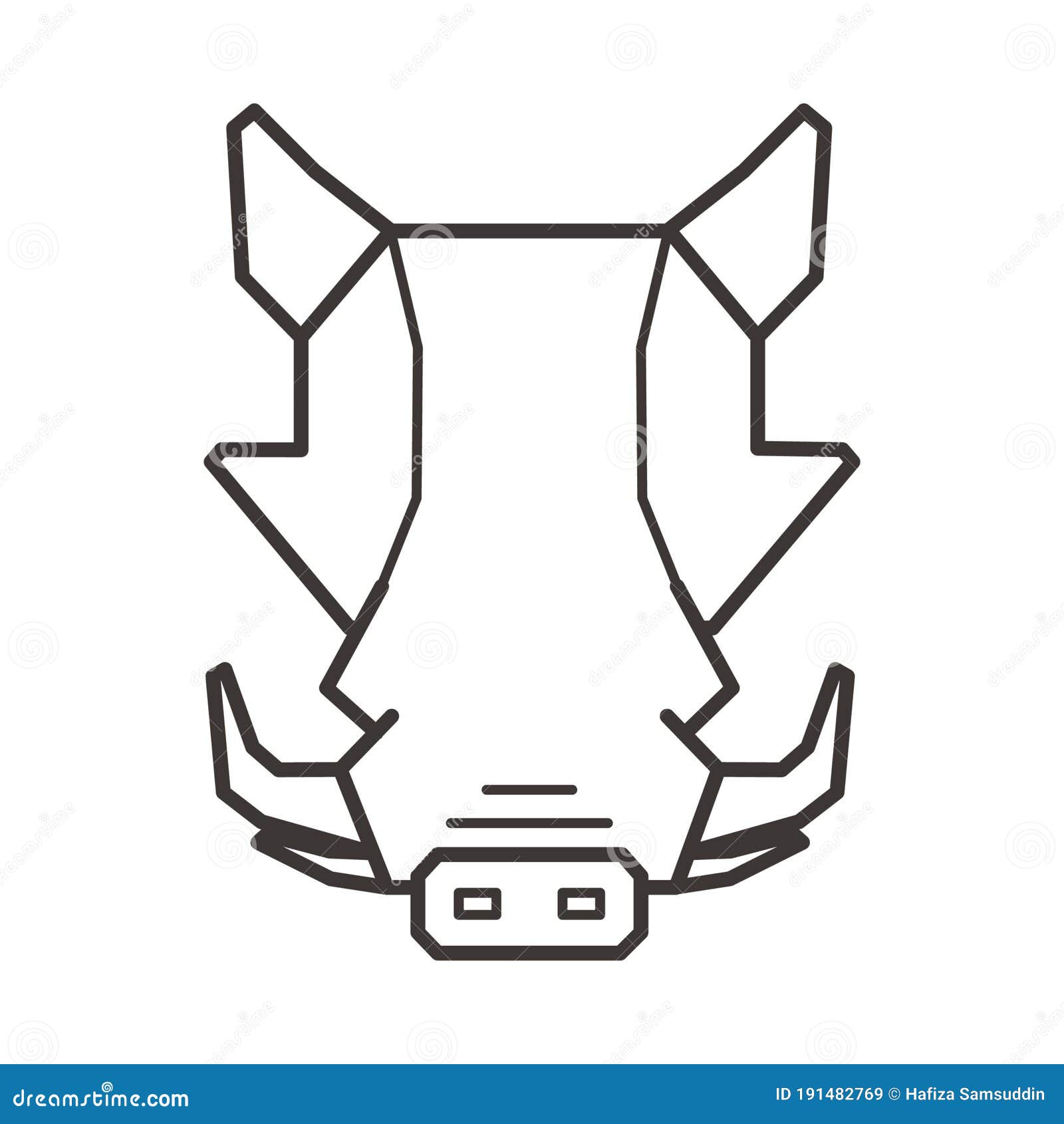 Warthog Head. Vector Illustration Decorative Design Stock Vector ...