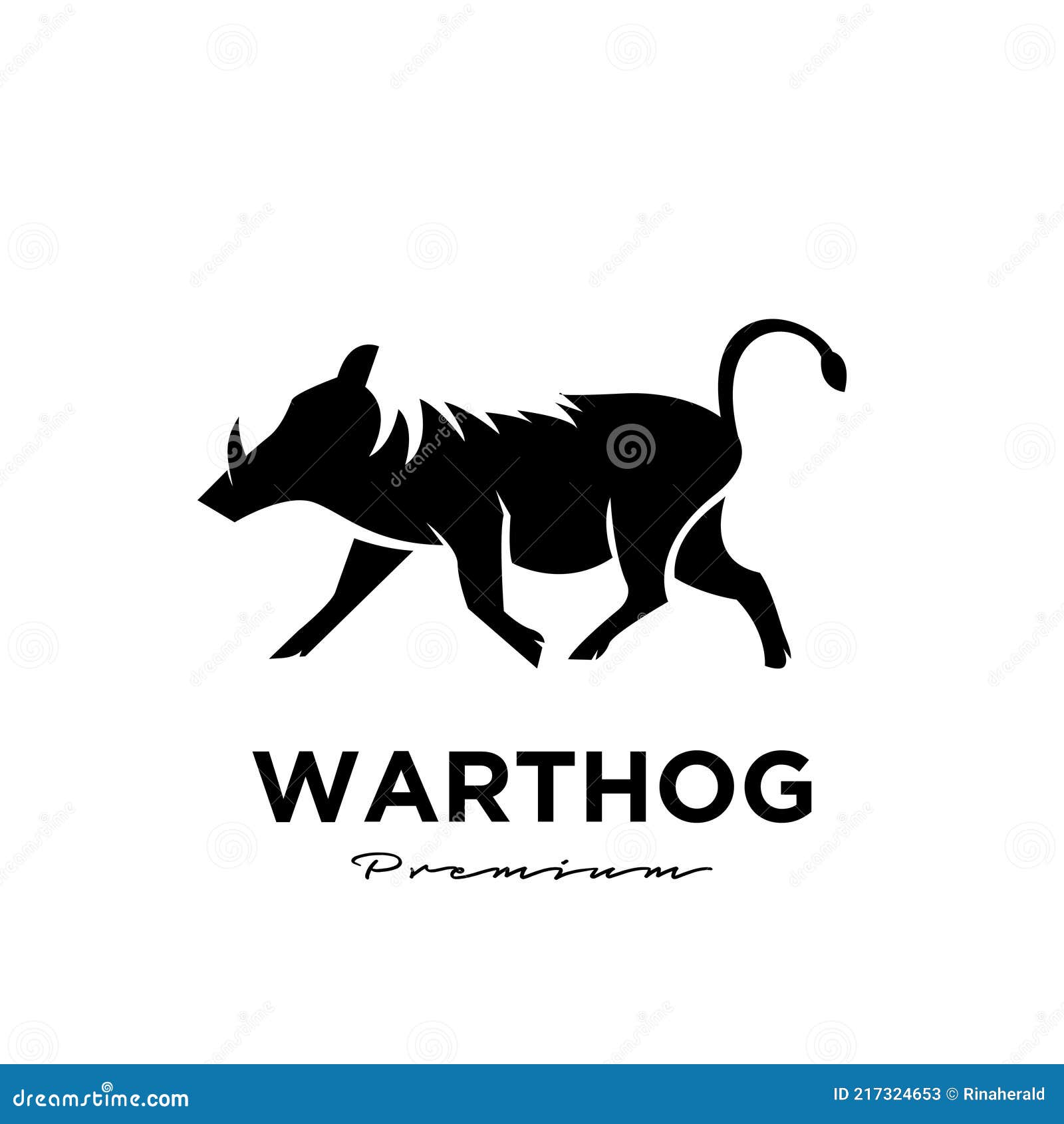 Warthog Simple Vector Logo Illustration Design Stock Vector ...