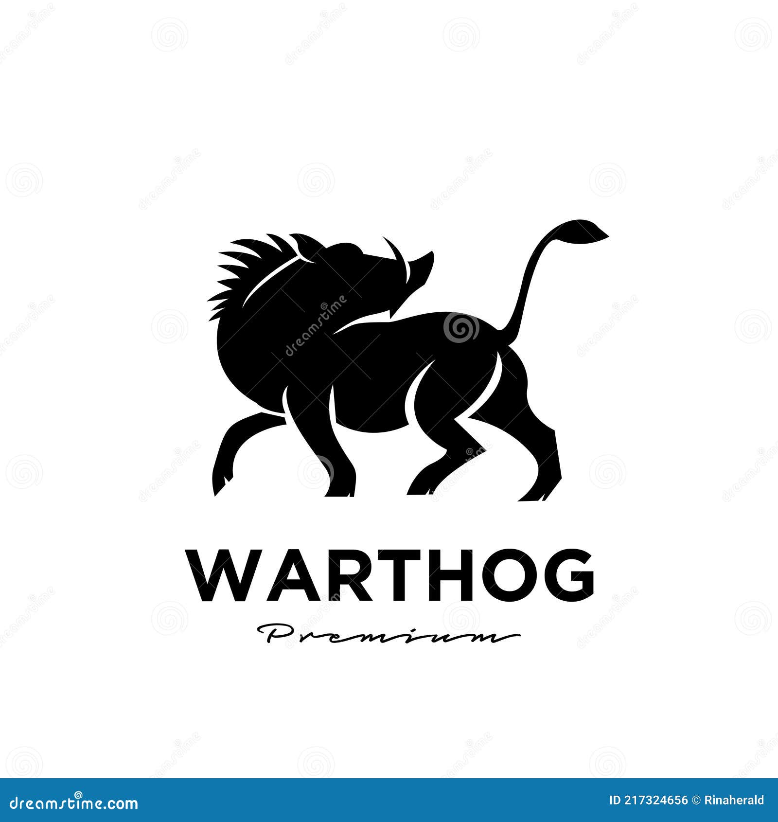 Warthog Simple Vector Logo Illustration Design Stock Vector ...