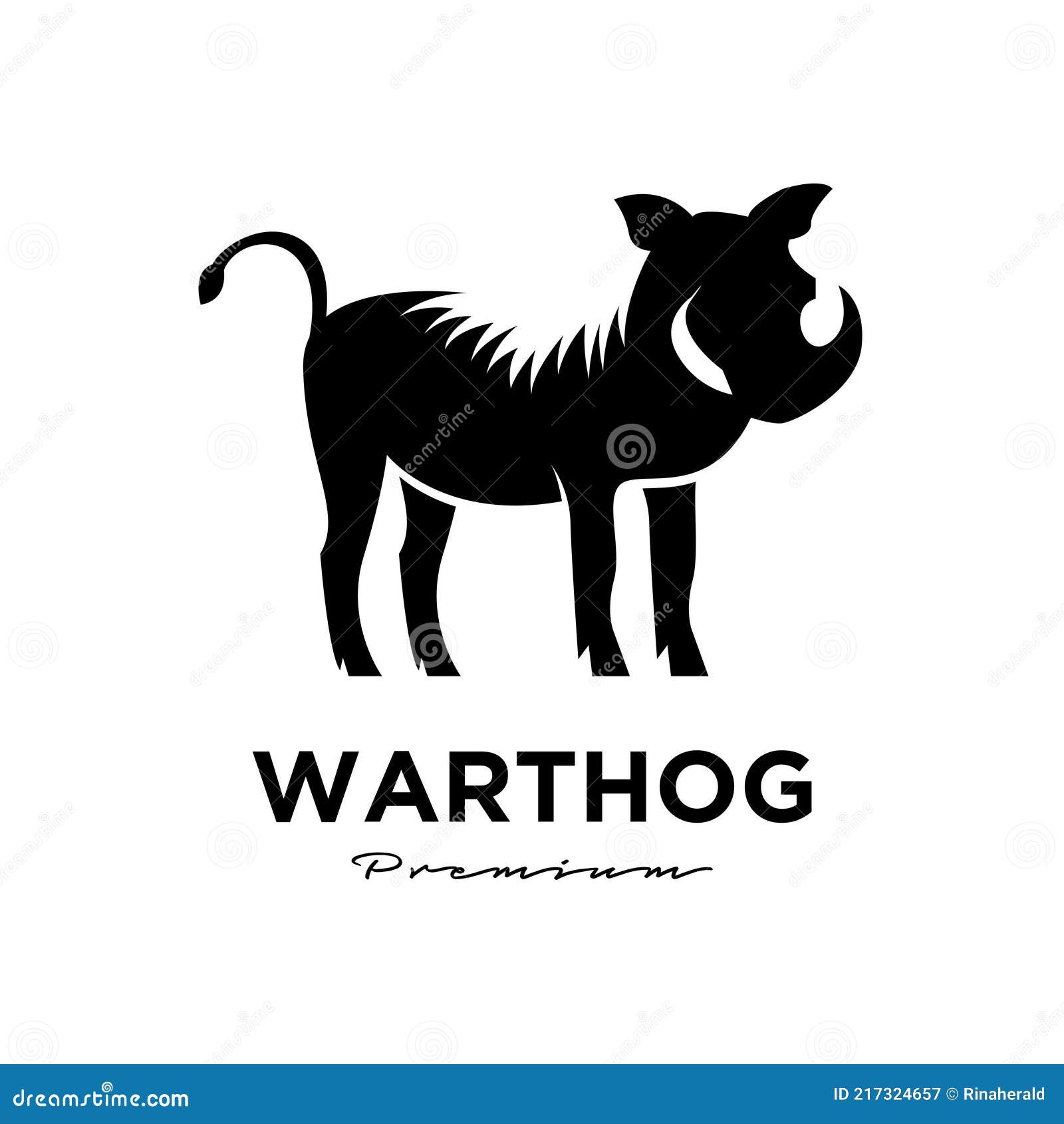 Warthog Simple Vector Logo Illustration Design Stock Vector ...