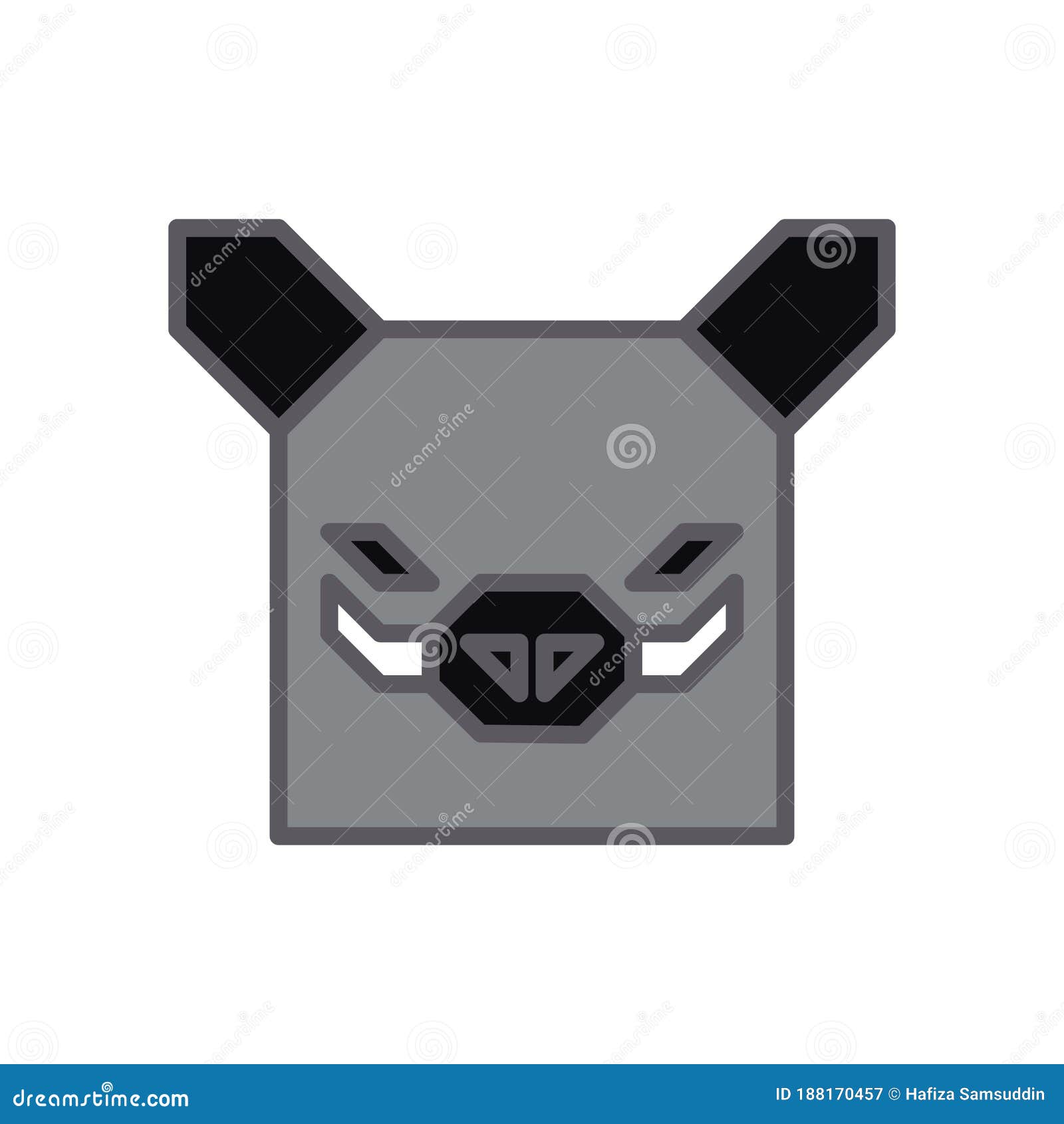 Warthog. Vector Illustration Decorative Design Stock Vector ...